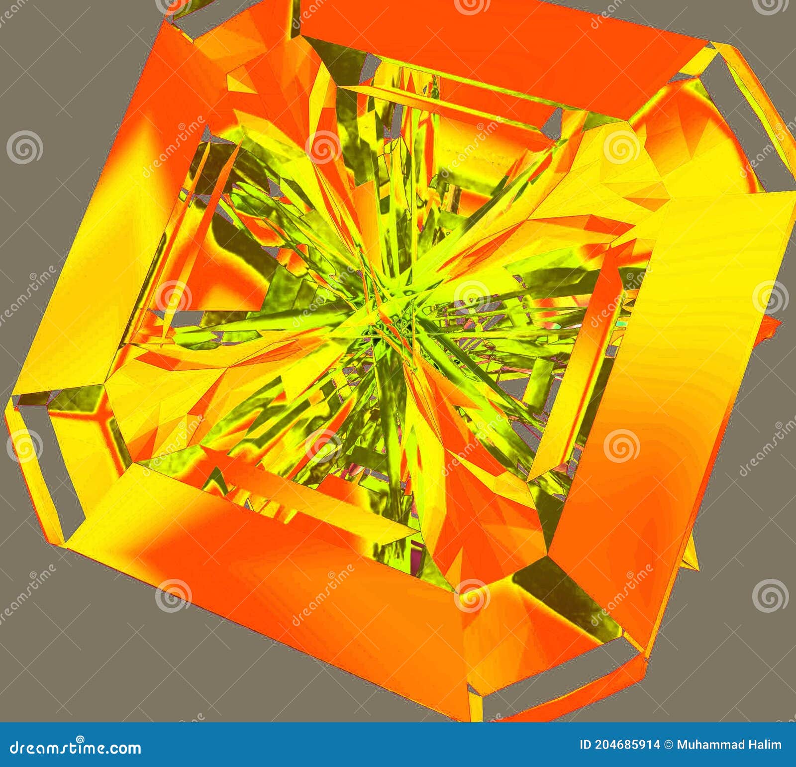 Orange Crystals Jewel stock illustration. Illustration of created ...