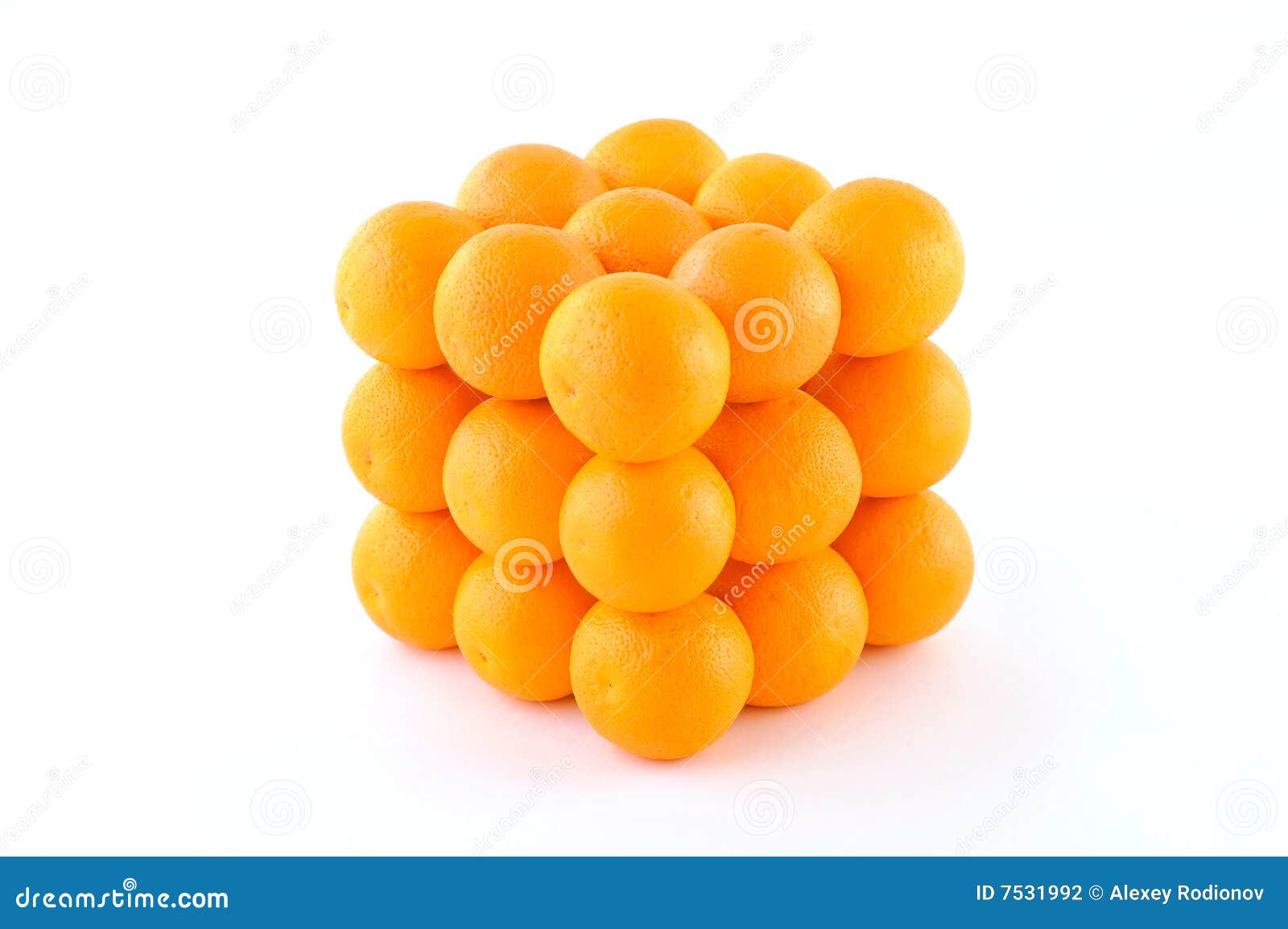 Orange in cube stock photo. Image of slice, white, fresh - 7531992