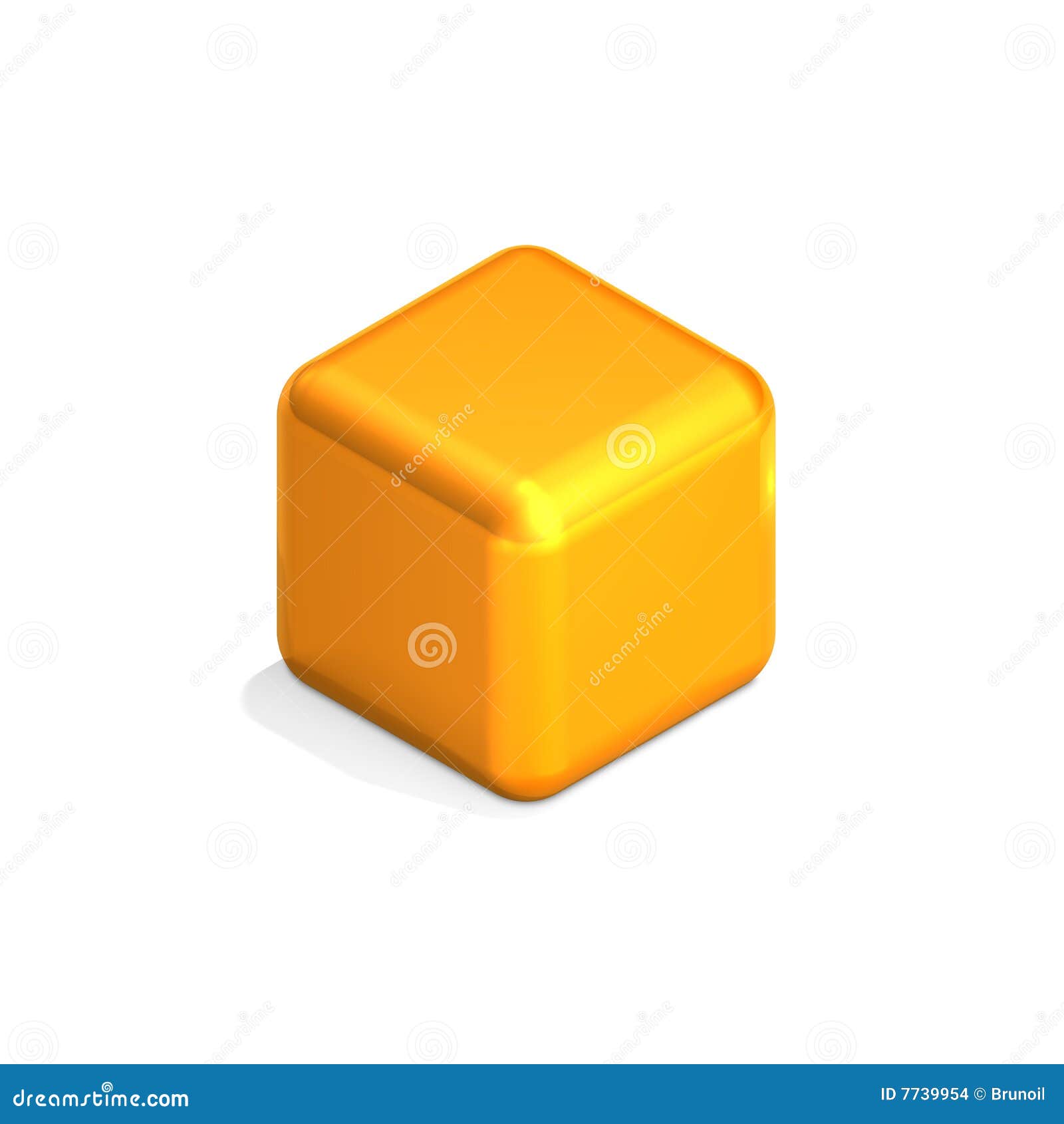 Orange Cube stock illustration. Illustration of module - 7739954