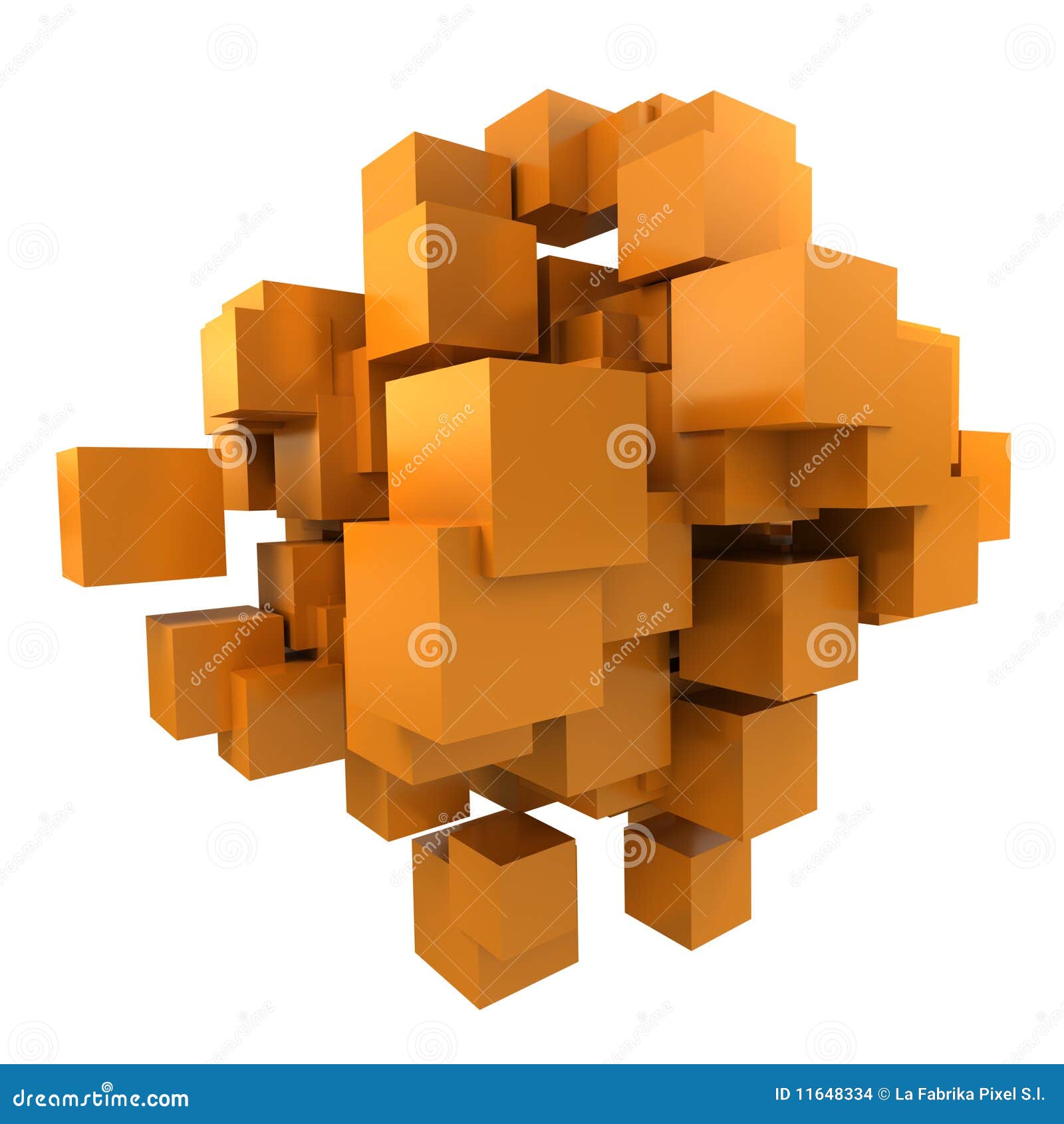 Orange cubes background stock illustration. Illustration of group ...