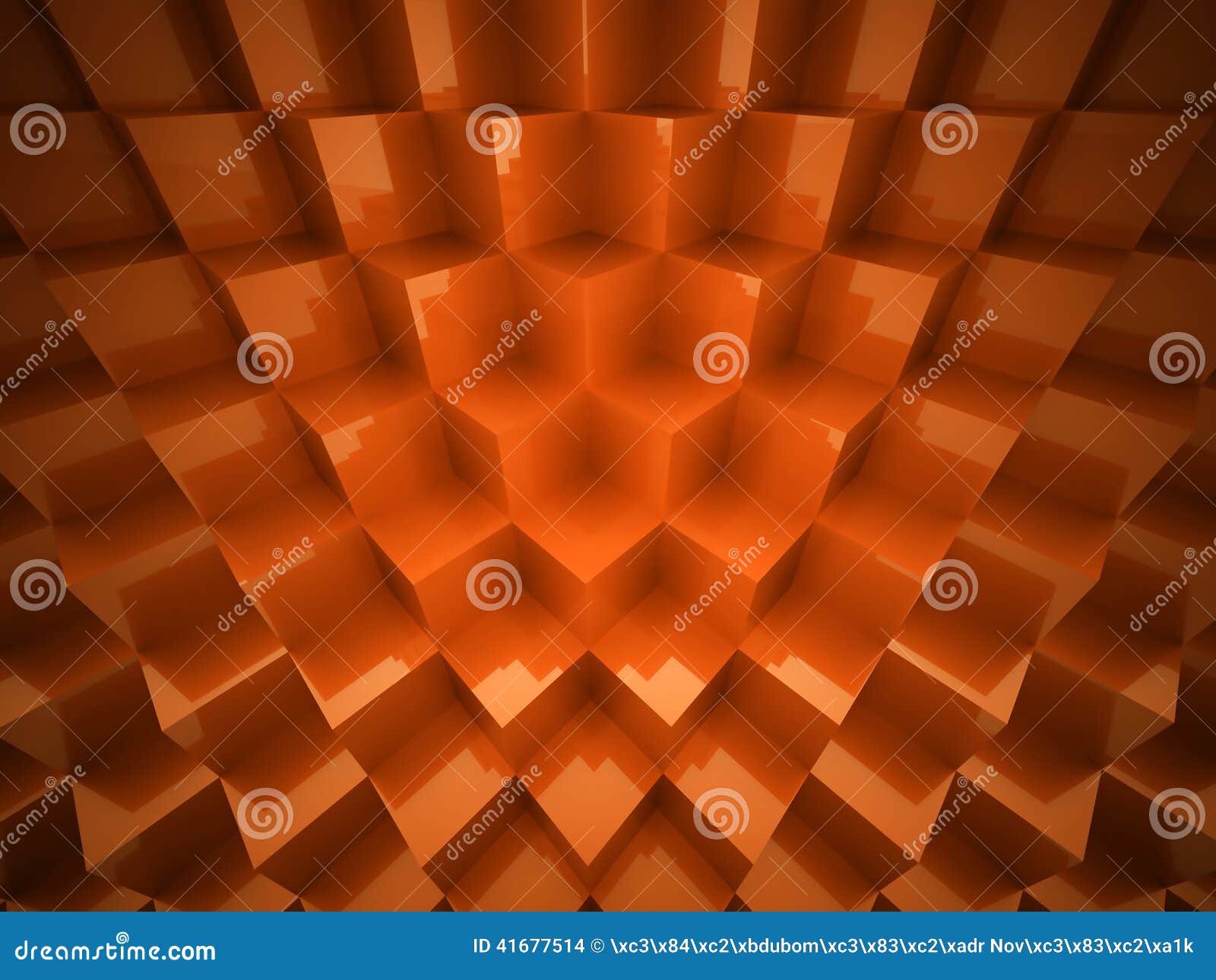 Orange Cubes Background Concept Stock Illustration - Illustration of ...