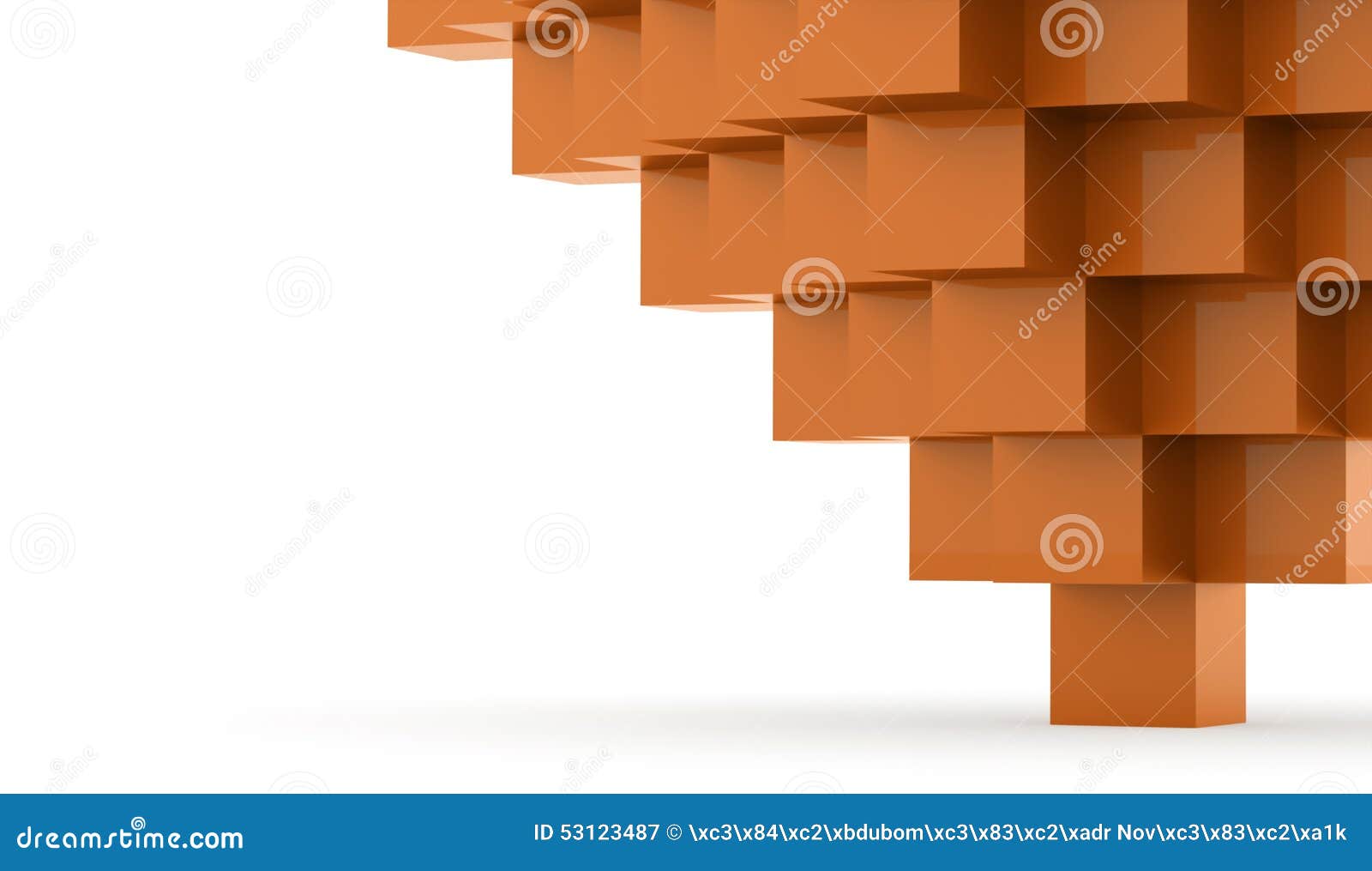 Orange Cubes Concept Background Stock Illustration - Illustration of ...
