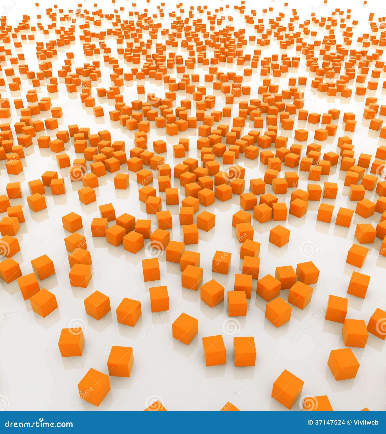 Orange cubes stock illustration. Illustration of concept - 37147524