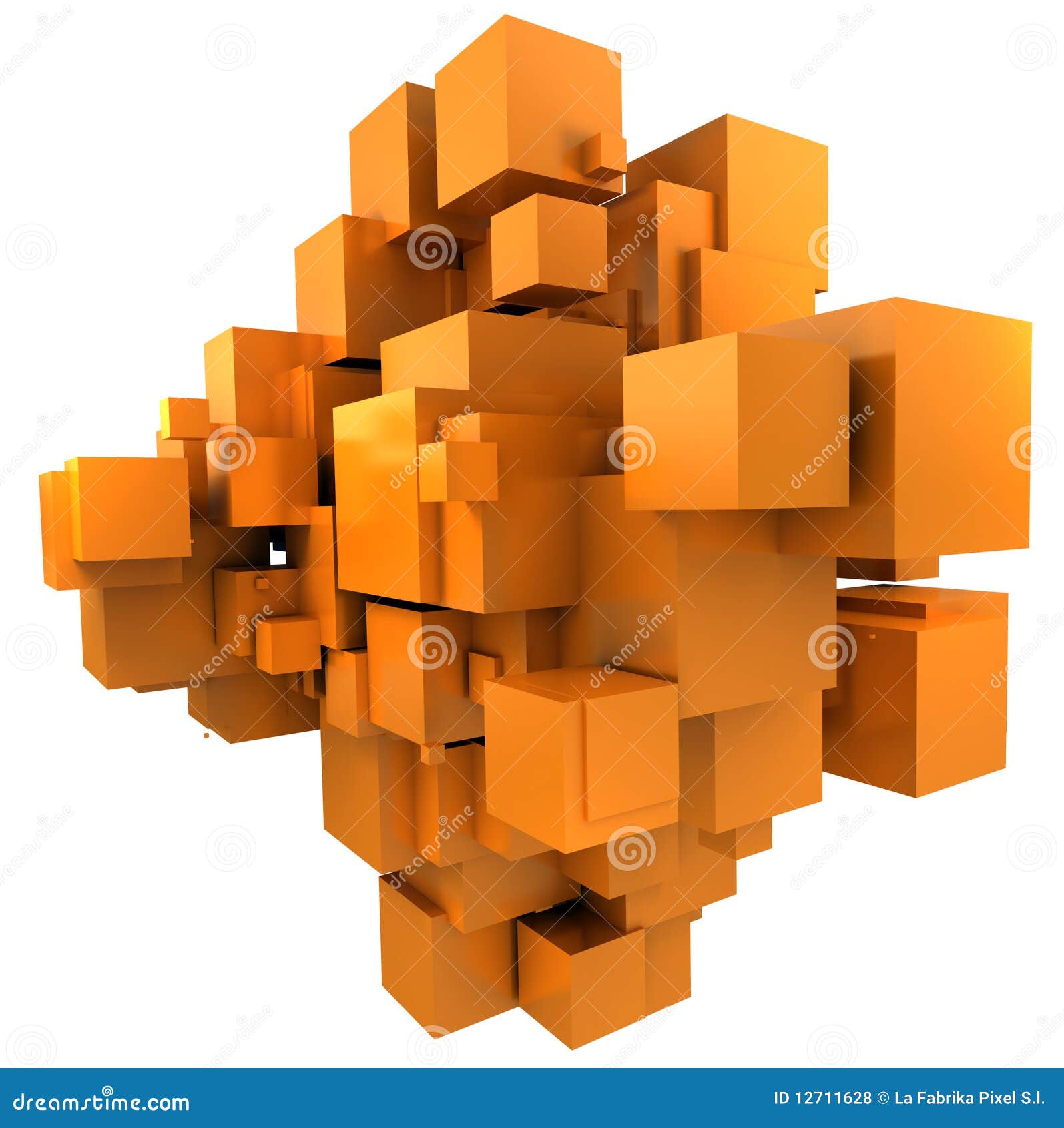 Orange Cubic Professional Abstract Background Royalty-Free Stock ...