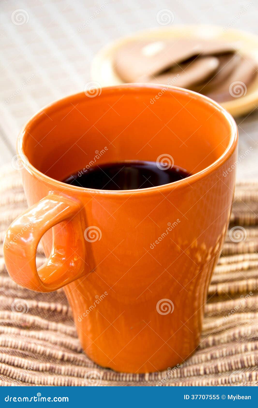 Orange cup of coffee stock image. Image of cafe, element - 37707555