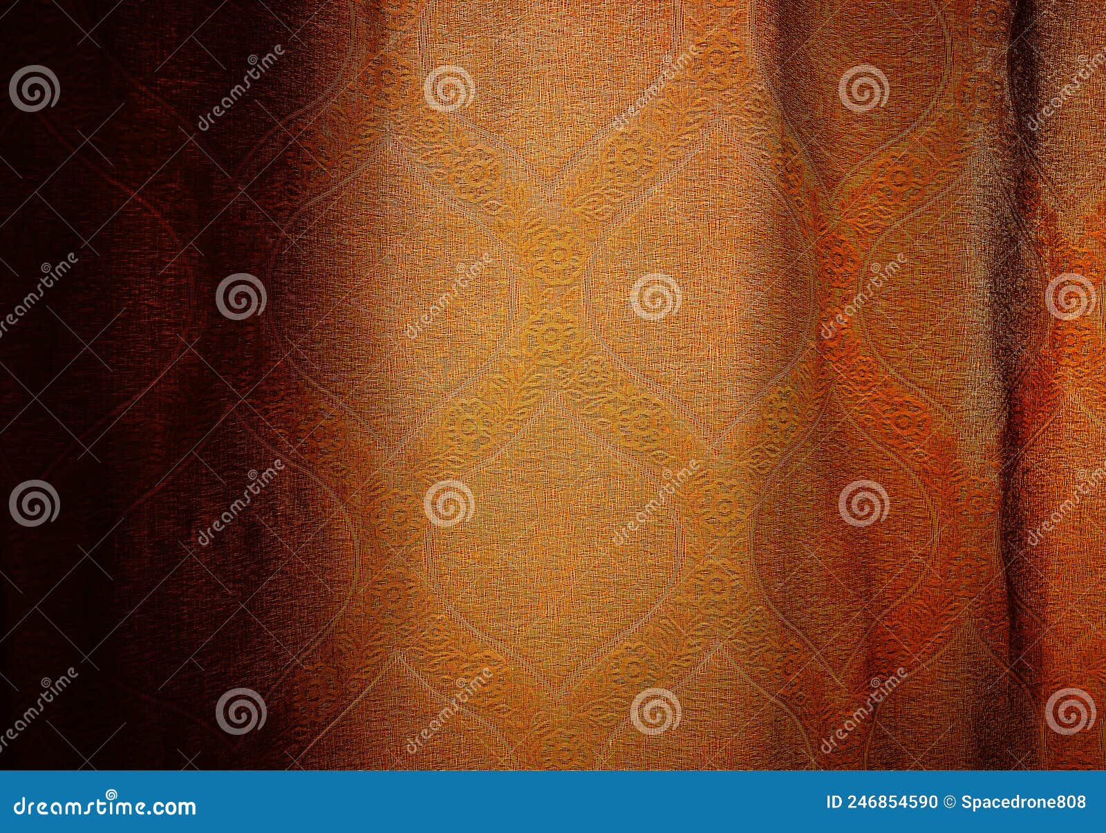 Orange Curtains Fabric Texture Background Stock Photo - Image of detail ...