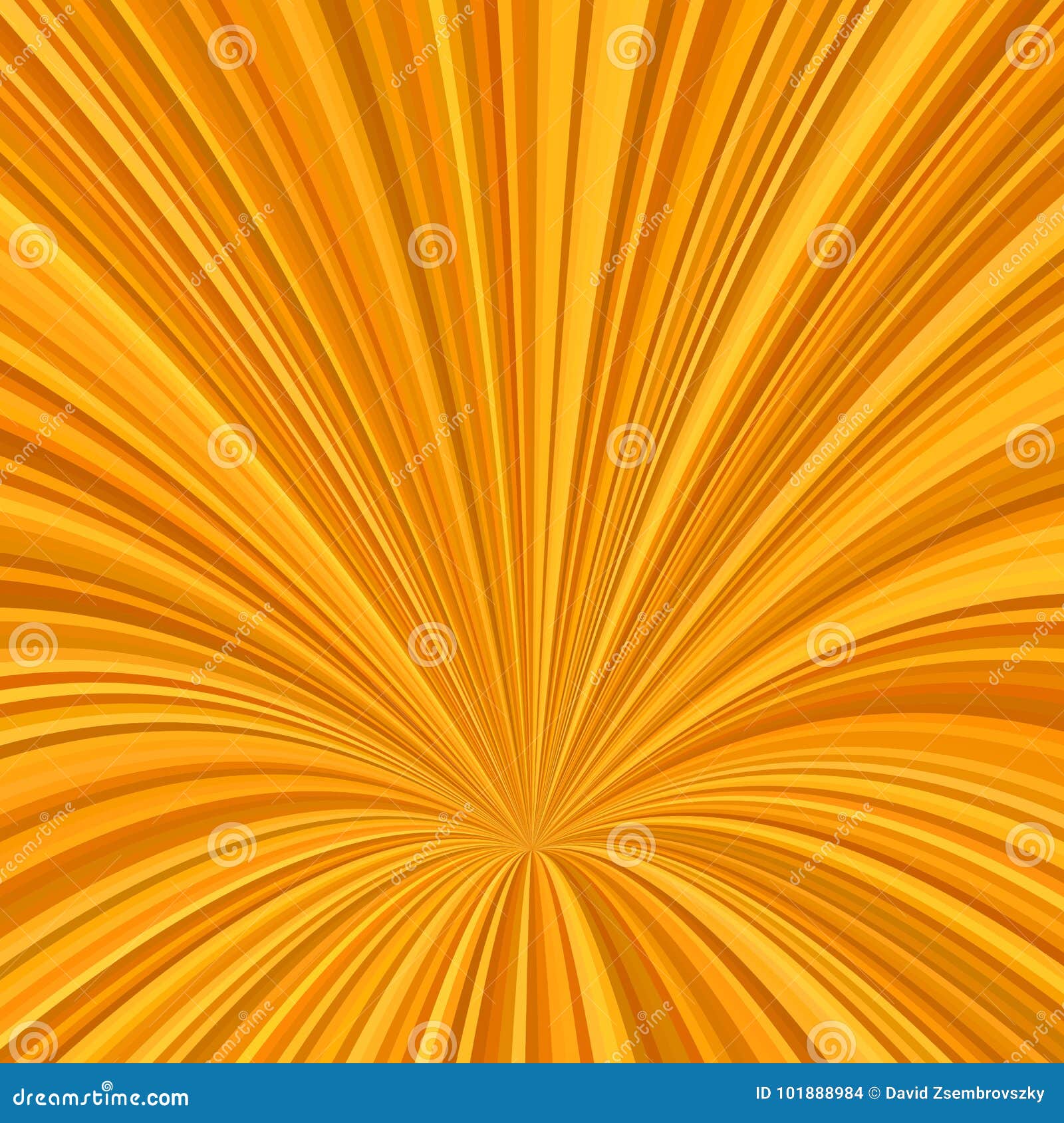 Orange Curved Ray Burst Background - Vector Graphic from Striped Rays ...