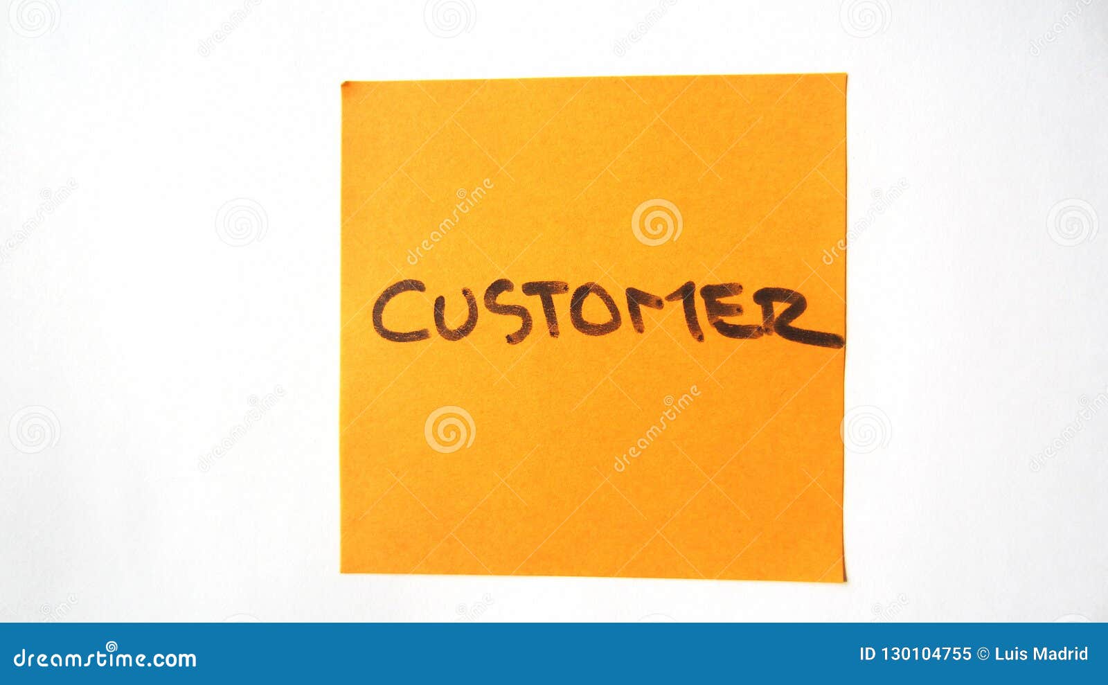 Orange Customer Post Its Used To Innovation Stock Image - Image of ...