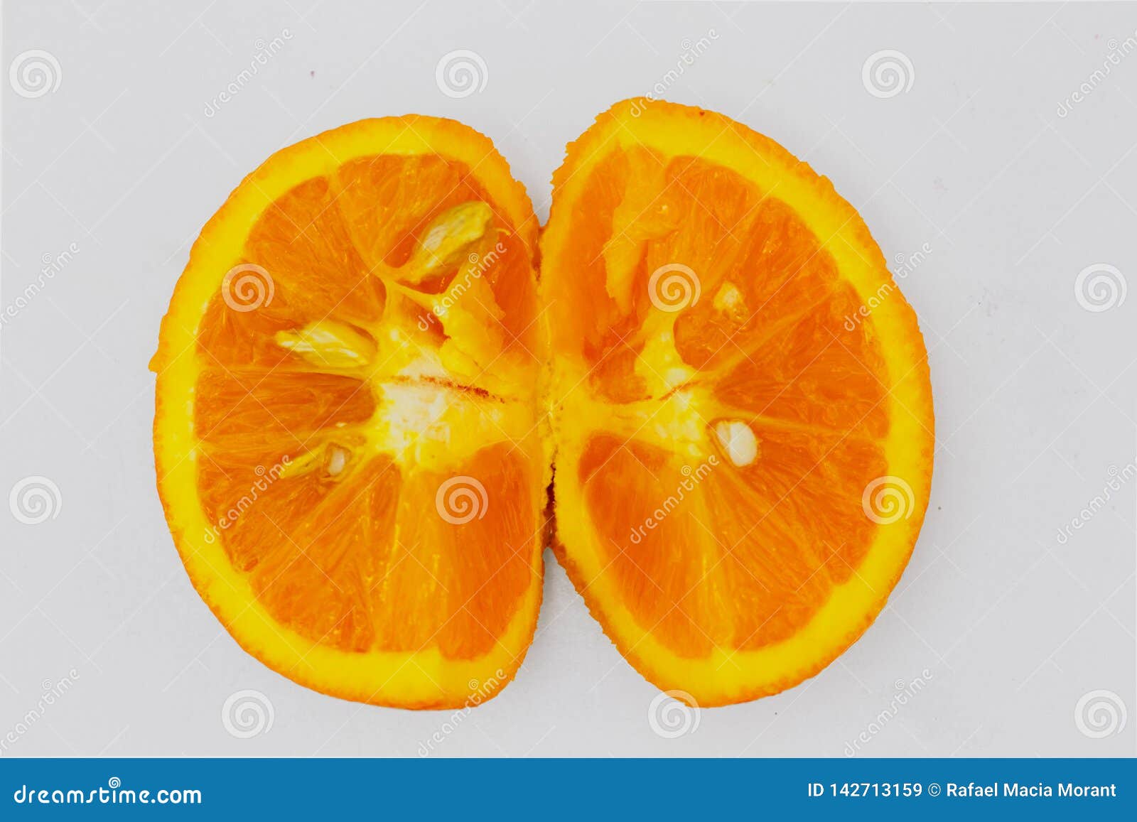 Orange Cut in Different Portions with White Background Stock Image ...