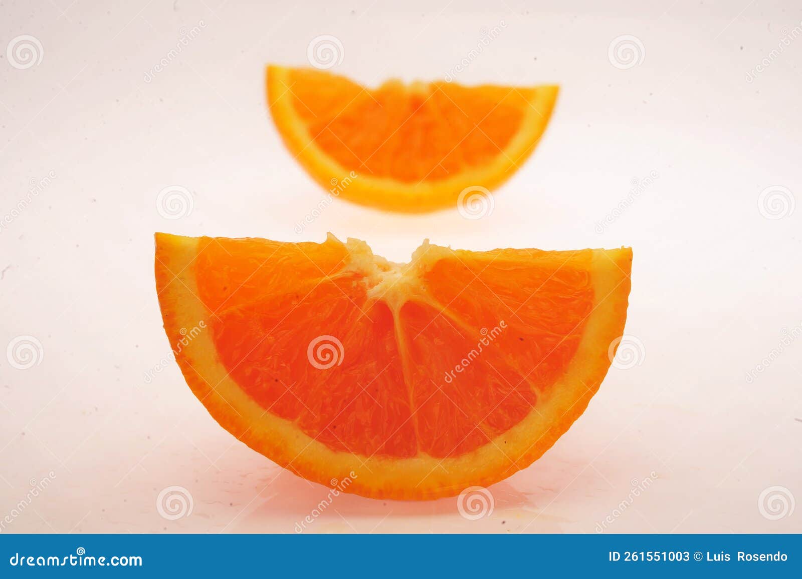 Orange with Cut in Half and Green Leaves Isolated on White Background ...