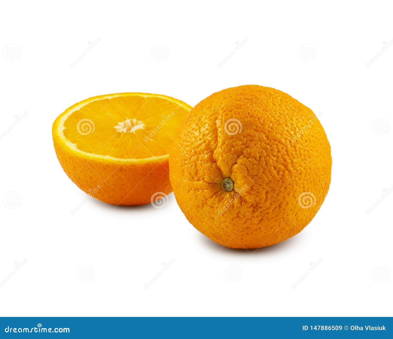 Orange Cut Isolated on White Background Stock Image - Image of exotic ...