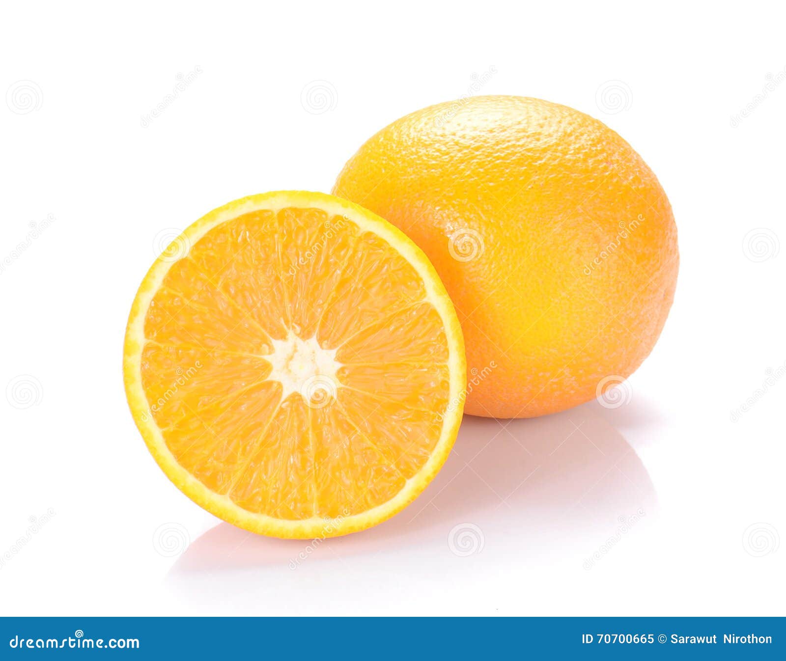 Orange Cut Pieces on White Background. Stock Image - Image of citrus ...