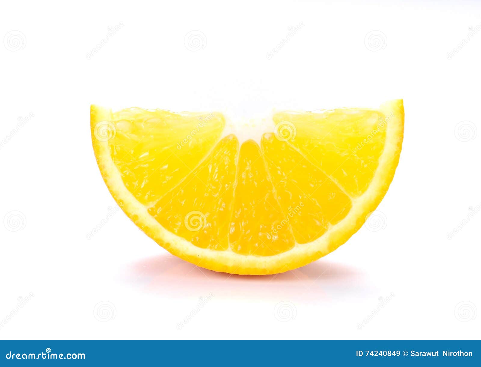 Orange Cut Pieces on White Background. Stock Image - Image of sweet ...