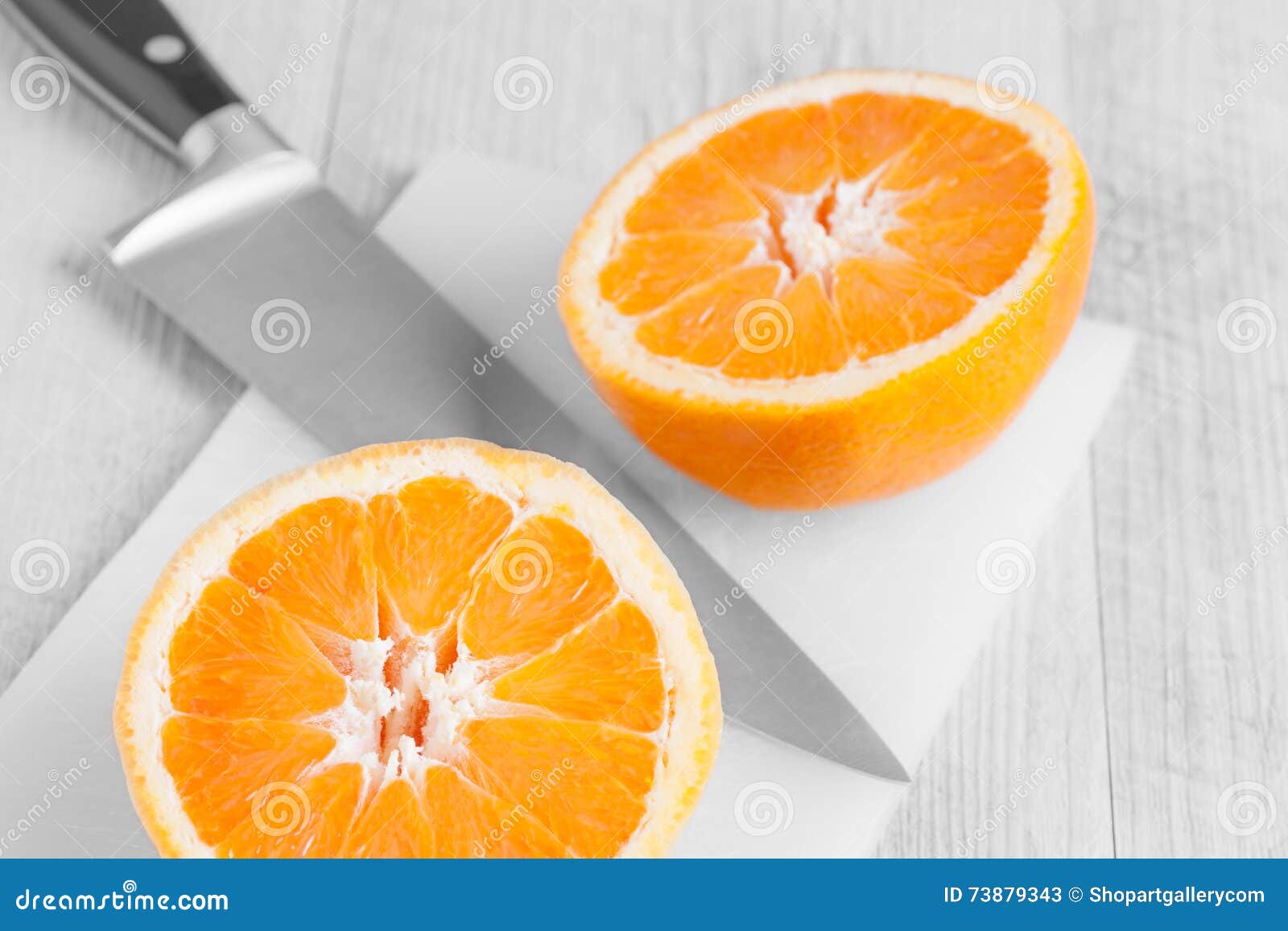 Orange Cut in Two stock image. Image of fresh, ripe, food - 73879343