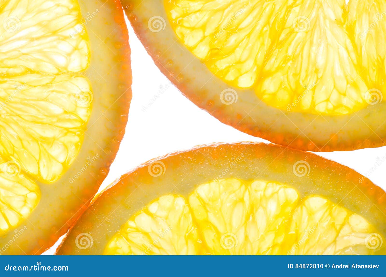 Orange in a Cut on White Background Stock Photo - Image of fruit ...