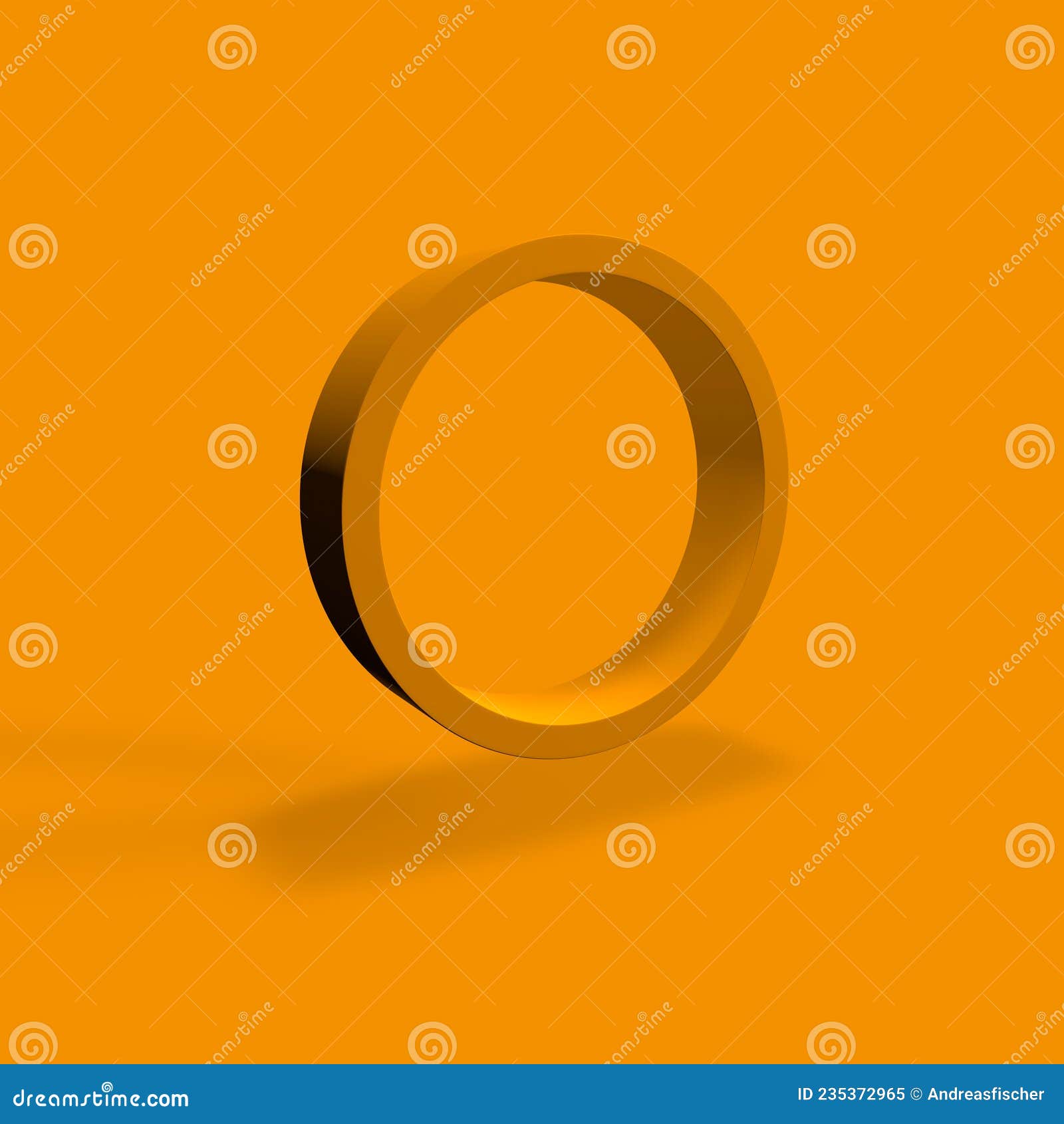 Orange 3D circle or ring stock illustration. Illustration of agile ...