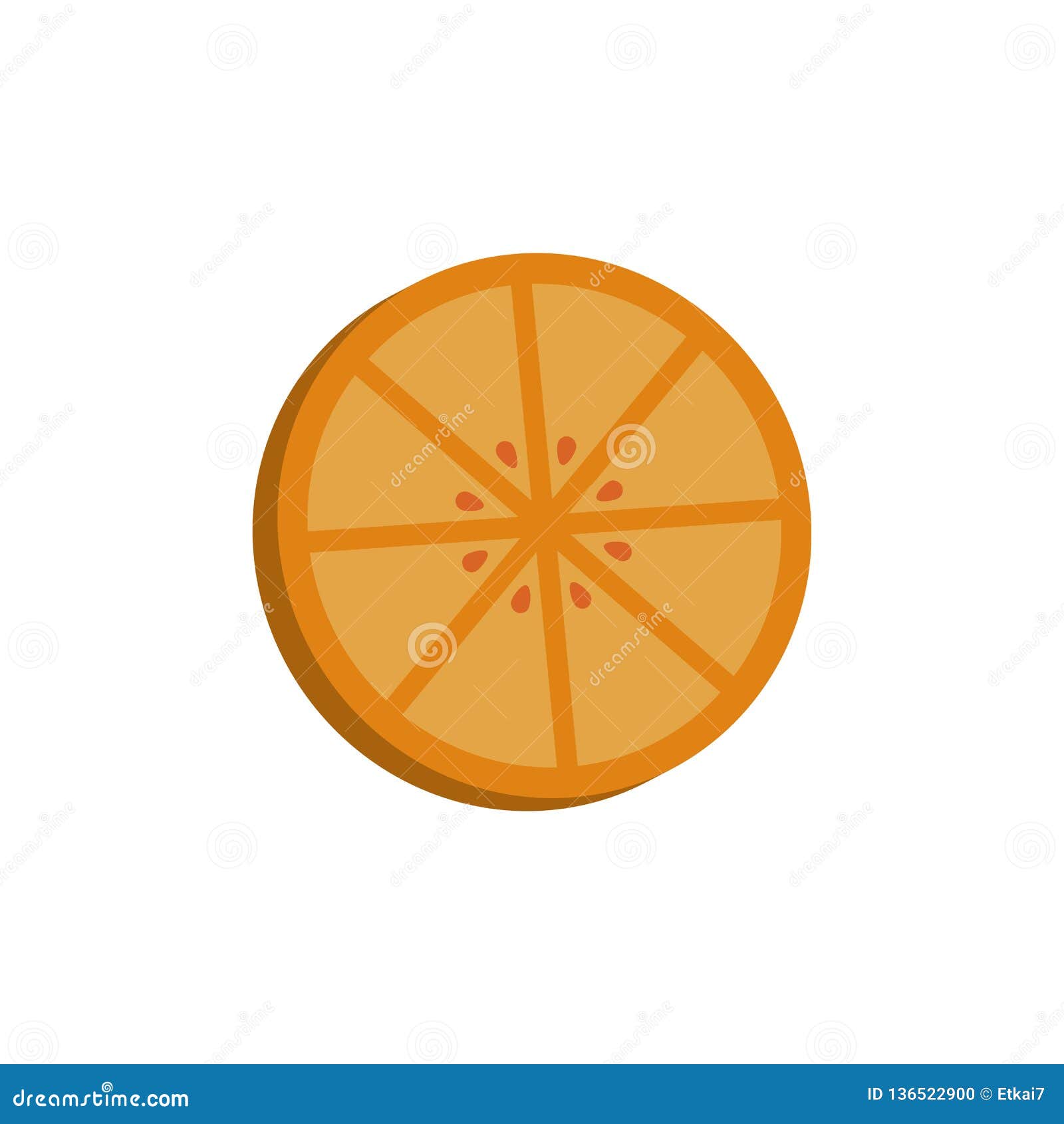 Orange 3d Icon. Colored Vector Design Illustration Stock Vector ...