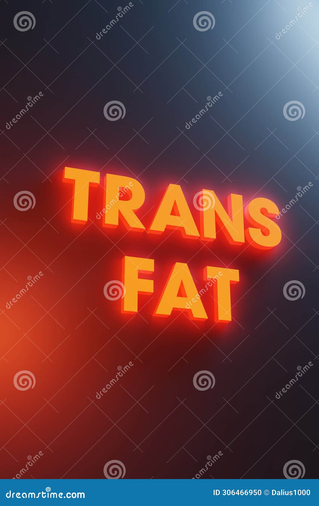 Orange 3D Title TRANS FAT in Food - Shining Illuminated Stock ...