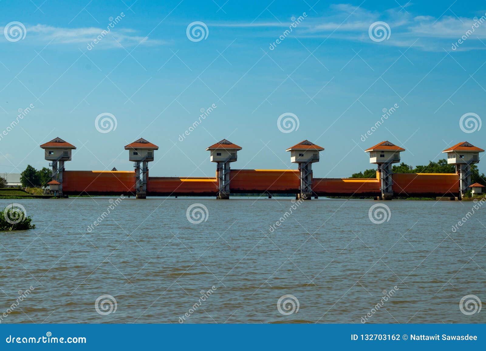 Sluice stock photo. Image of tourism, block, flow, white - 132703162