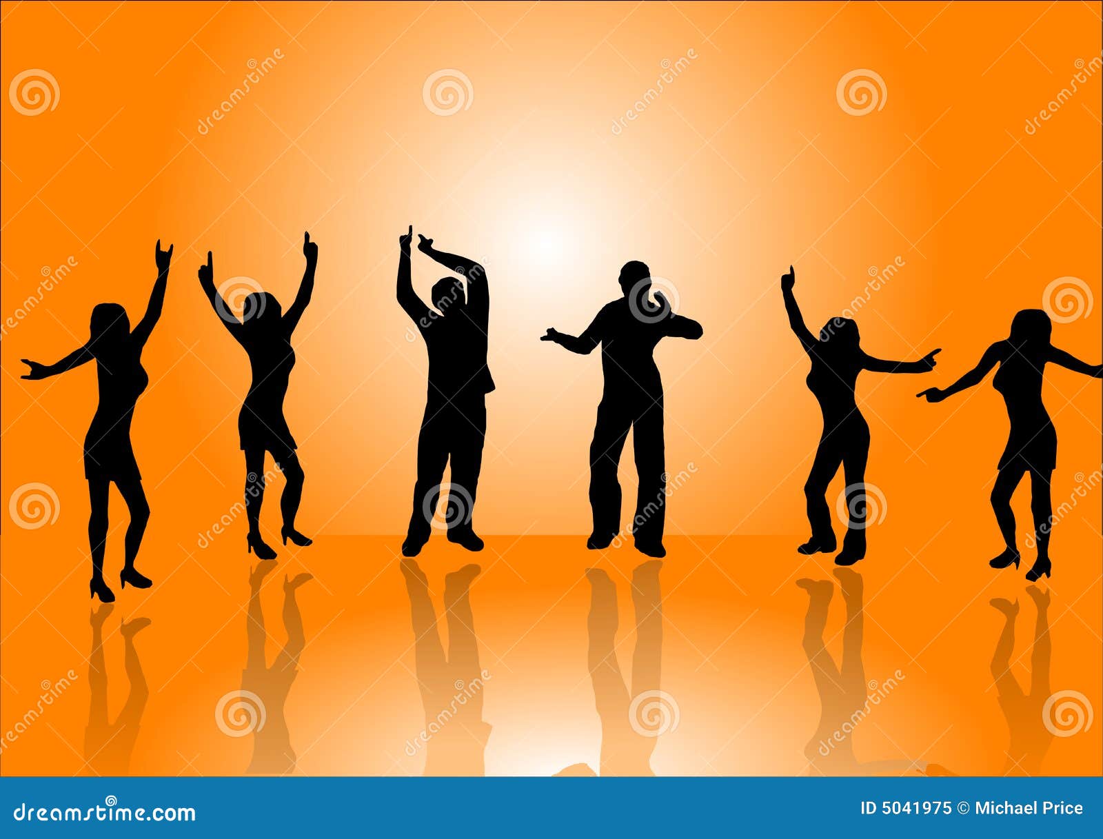 Orange Dancers stock vector. Illustration of sound, purple - 5041975