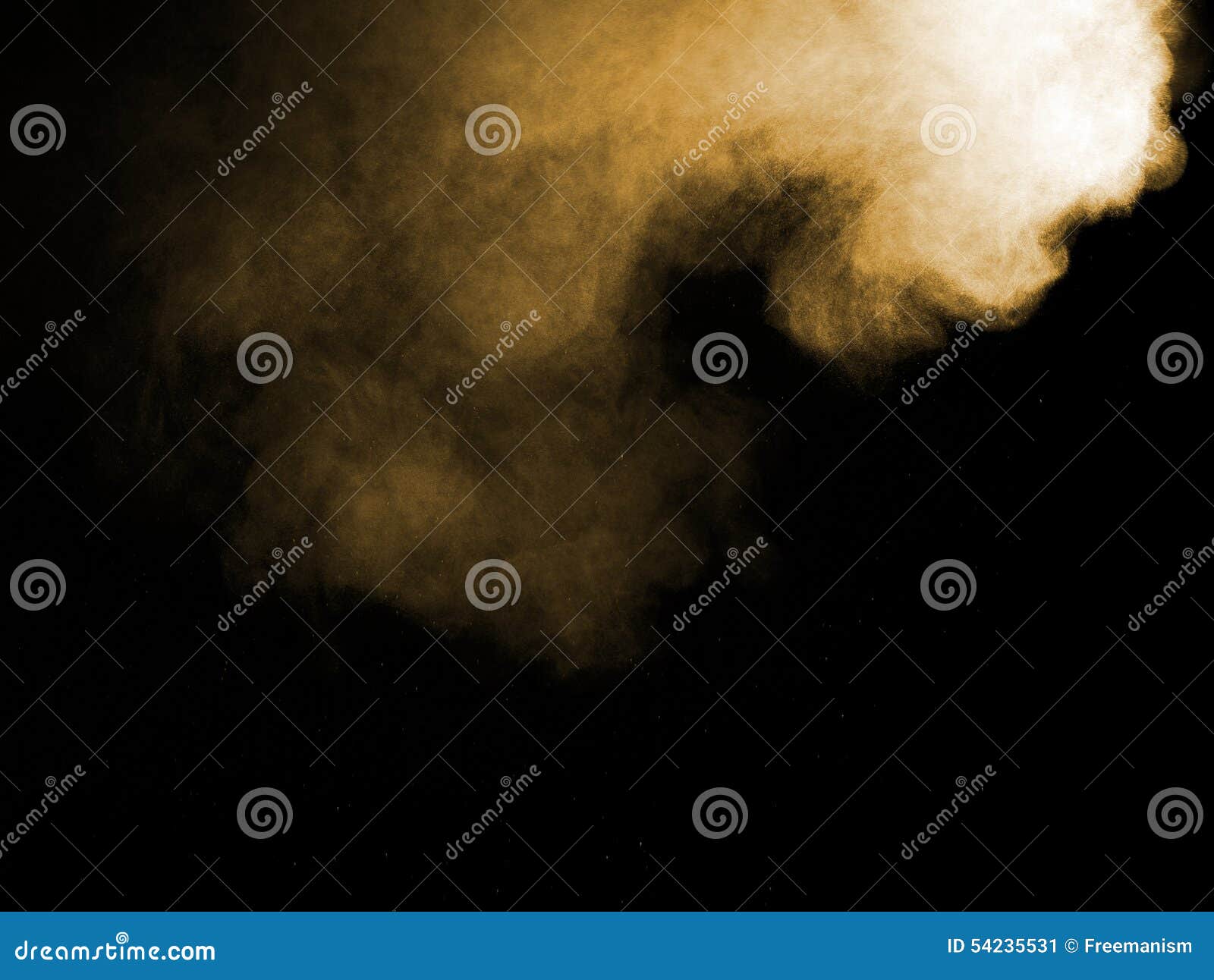 Orange Dark Flour Smoke Powder Stock Image - Image of merigold, splash ...
