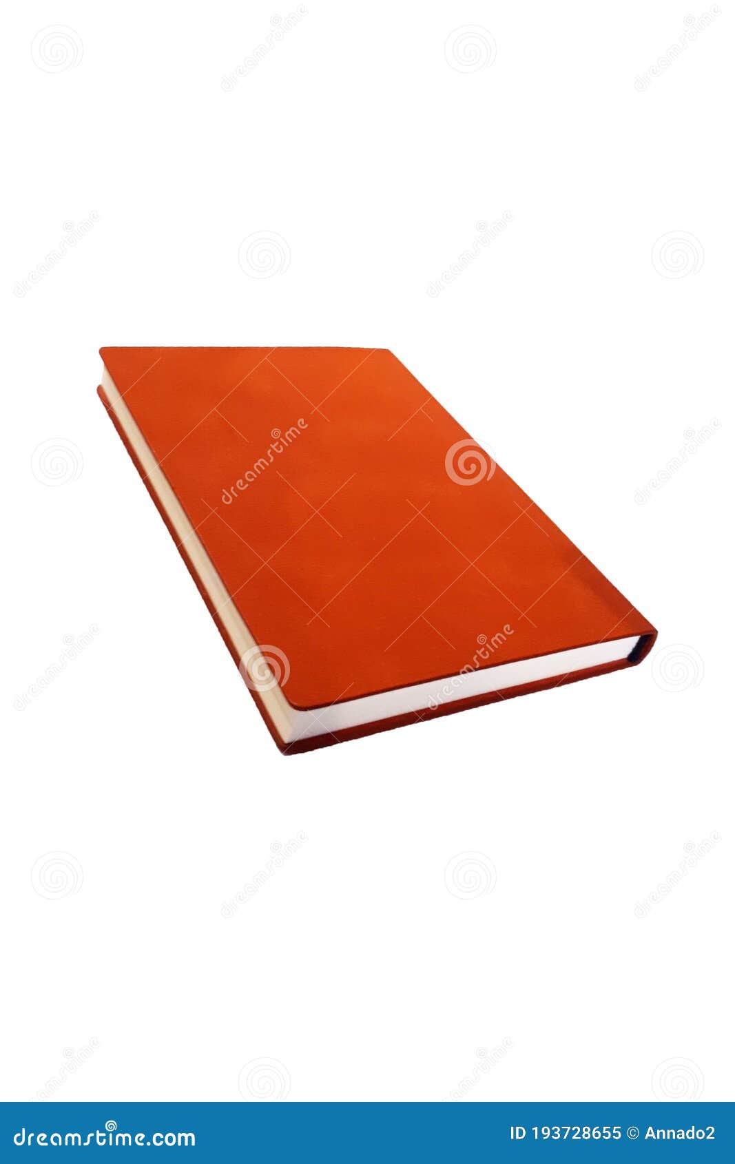 Orange Diary, Isolate on White Background Close Up Stock Image - Image ...