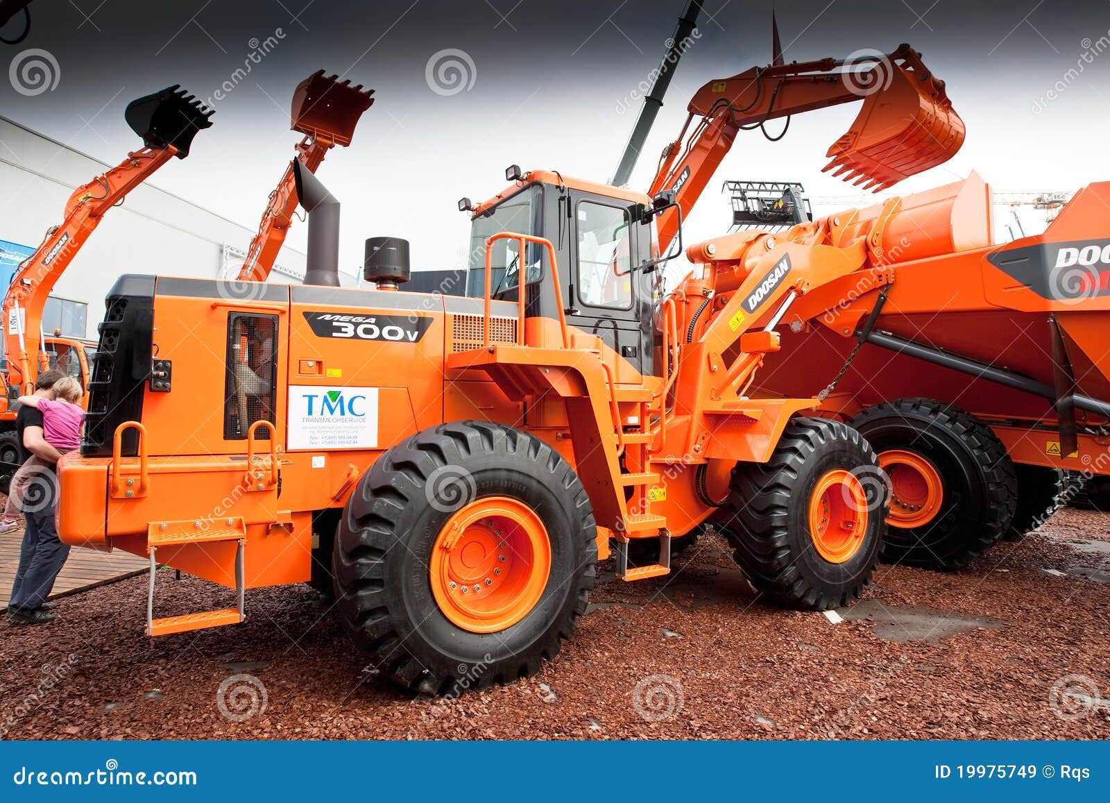 Orange Diesel Front End Loader Editorial Stock Image - Image of black ...