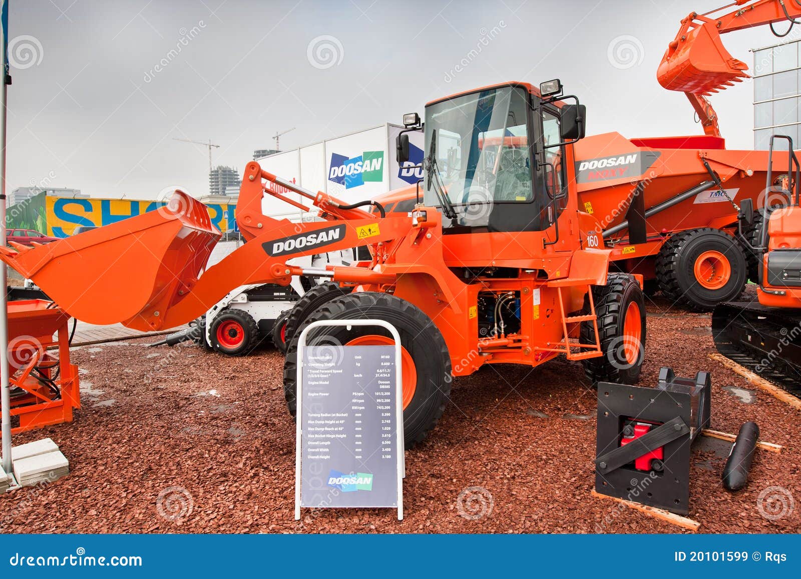 Orange Diesel Front End Loader Editorial Stock Image - Image of ...