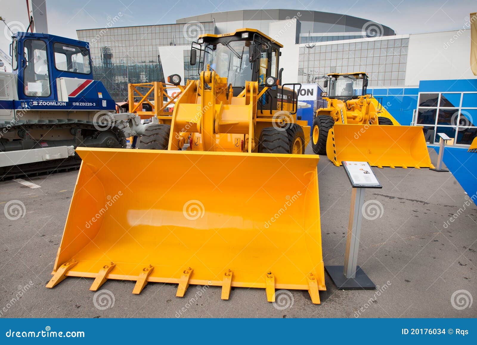 Orange Diesel Front End Loader Editorial Stock Image - Image of ...