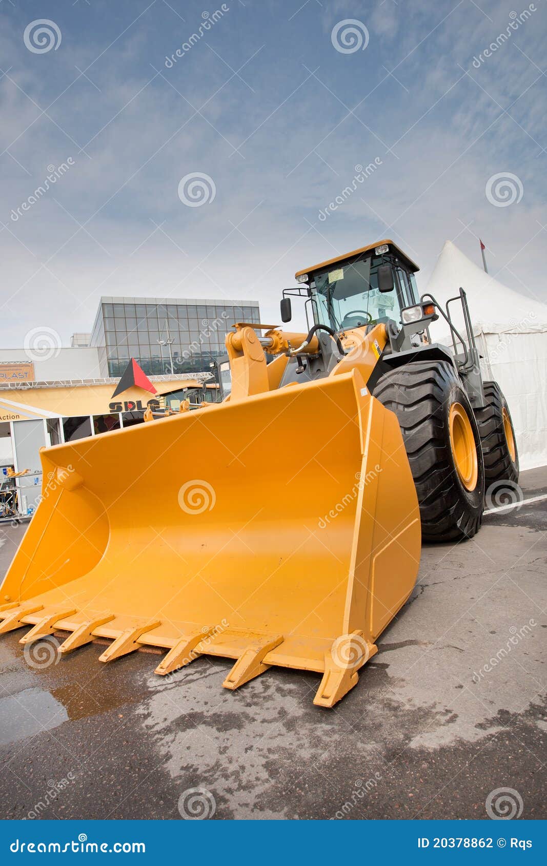 Orange Diesel Front End Loader Editorial Photography - Image of scoop ...