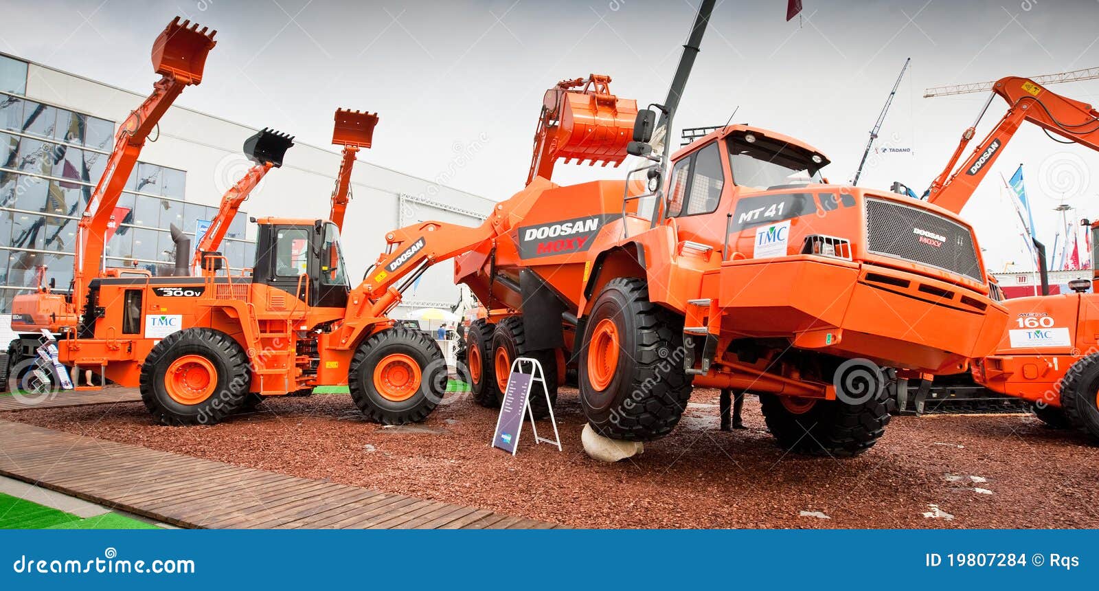Orange Diesel Front End Loader on Display Editorial Stock Image - Image ...
