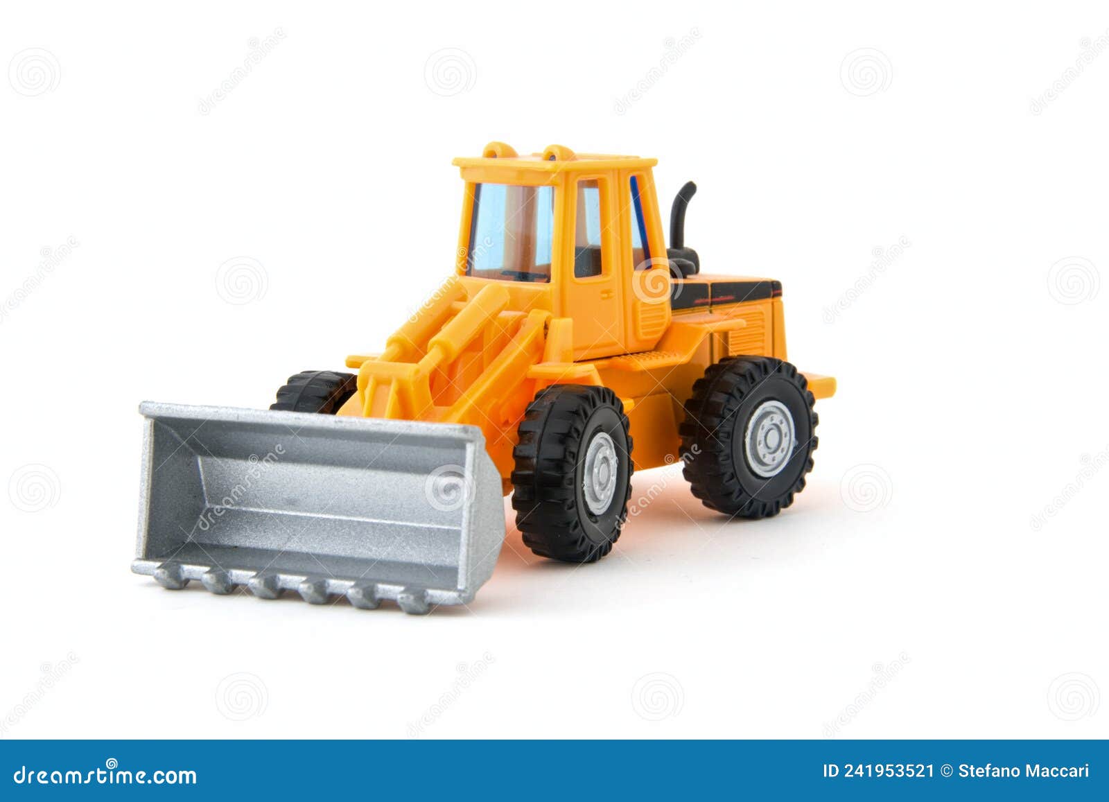 Big Orange Digger On Gravel Heap With Big Shovel Stock Image ...