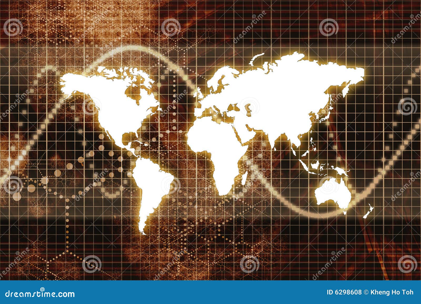 Orange Digital World Business Abstract Stock Illustration ...