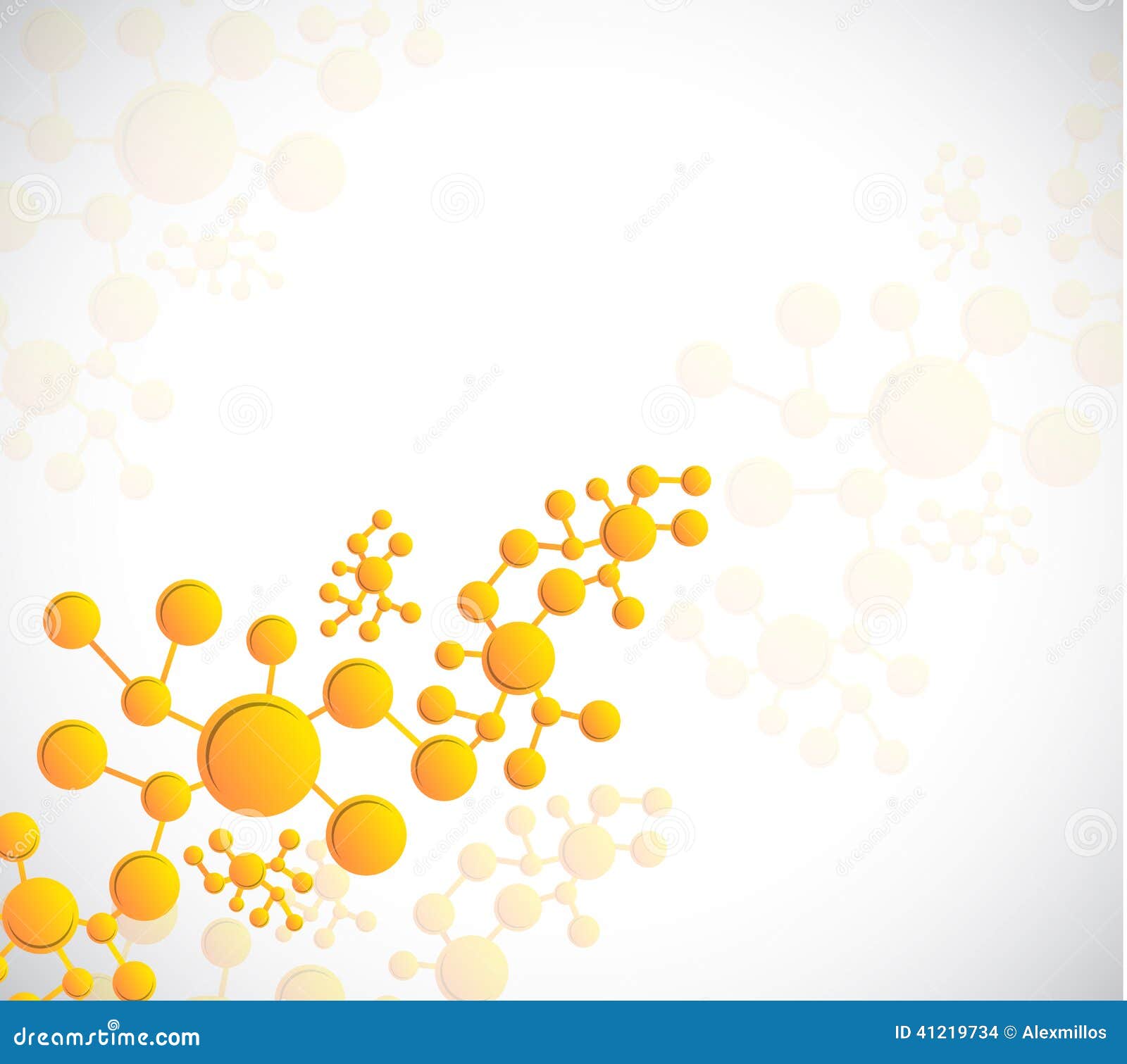 Orange Dna Structure Molecule Illustration Design Stock Illustration ...