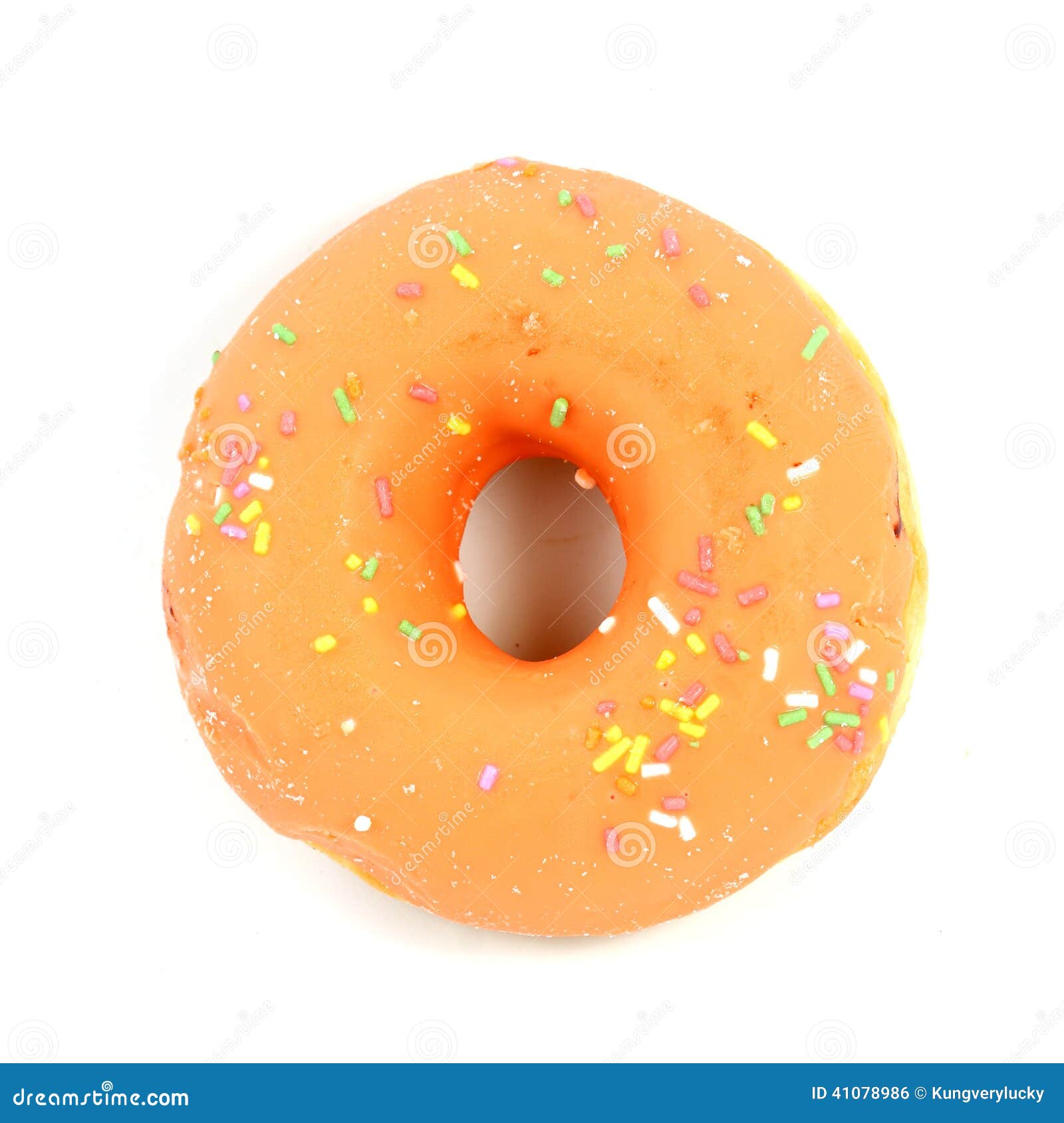 Orange Doughnut stock photo. Image of glazed, donut, dough - 41078986
