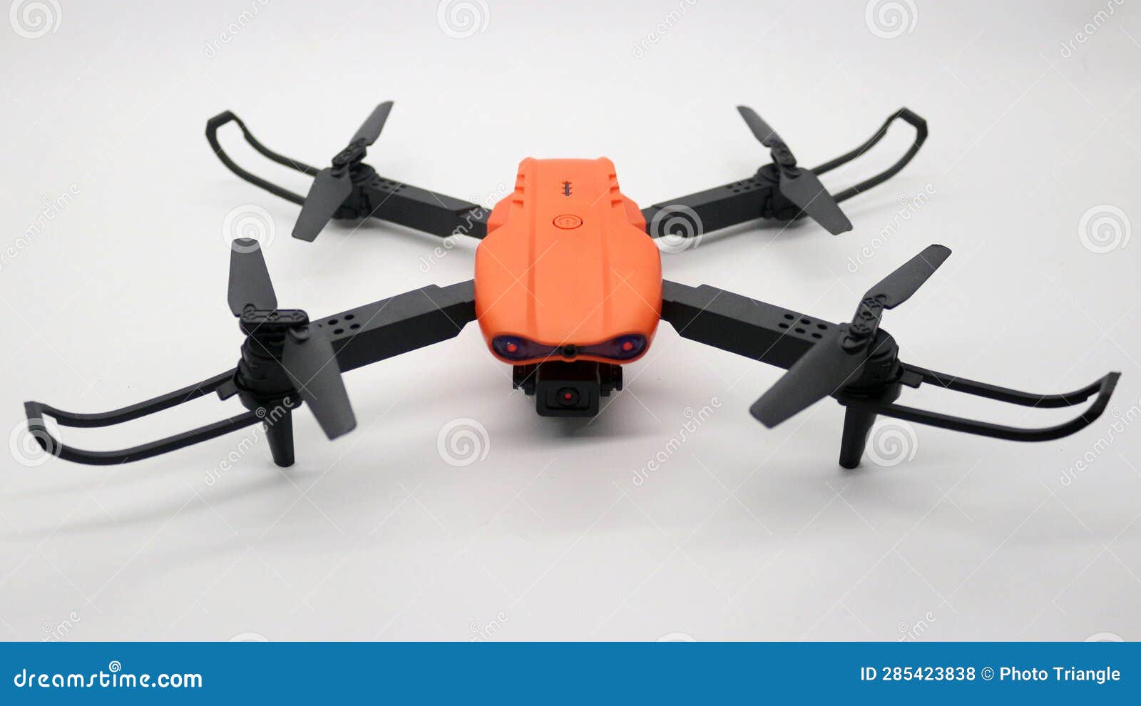 Orange drone with camera stock photo. Image of aerospace - 285423838