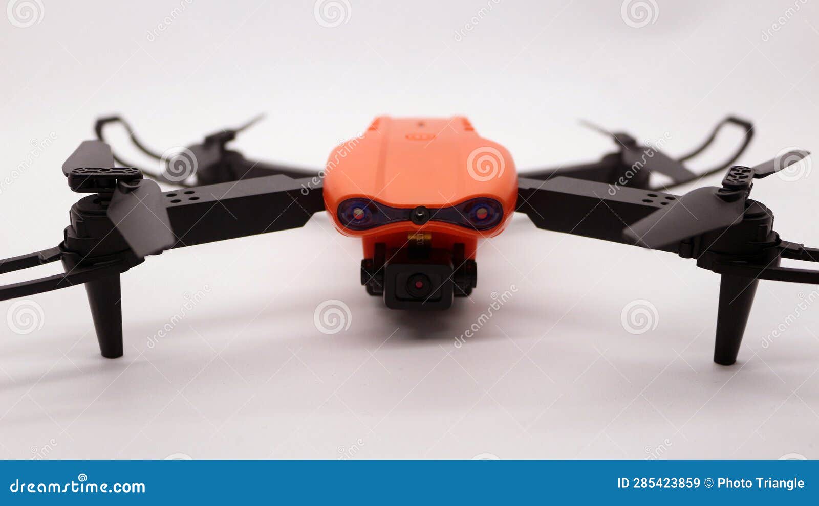 Orange drone with camera stock image. Image of safety - 285423859