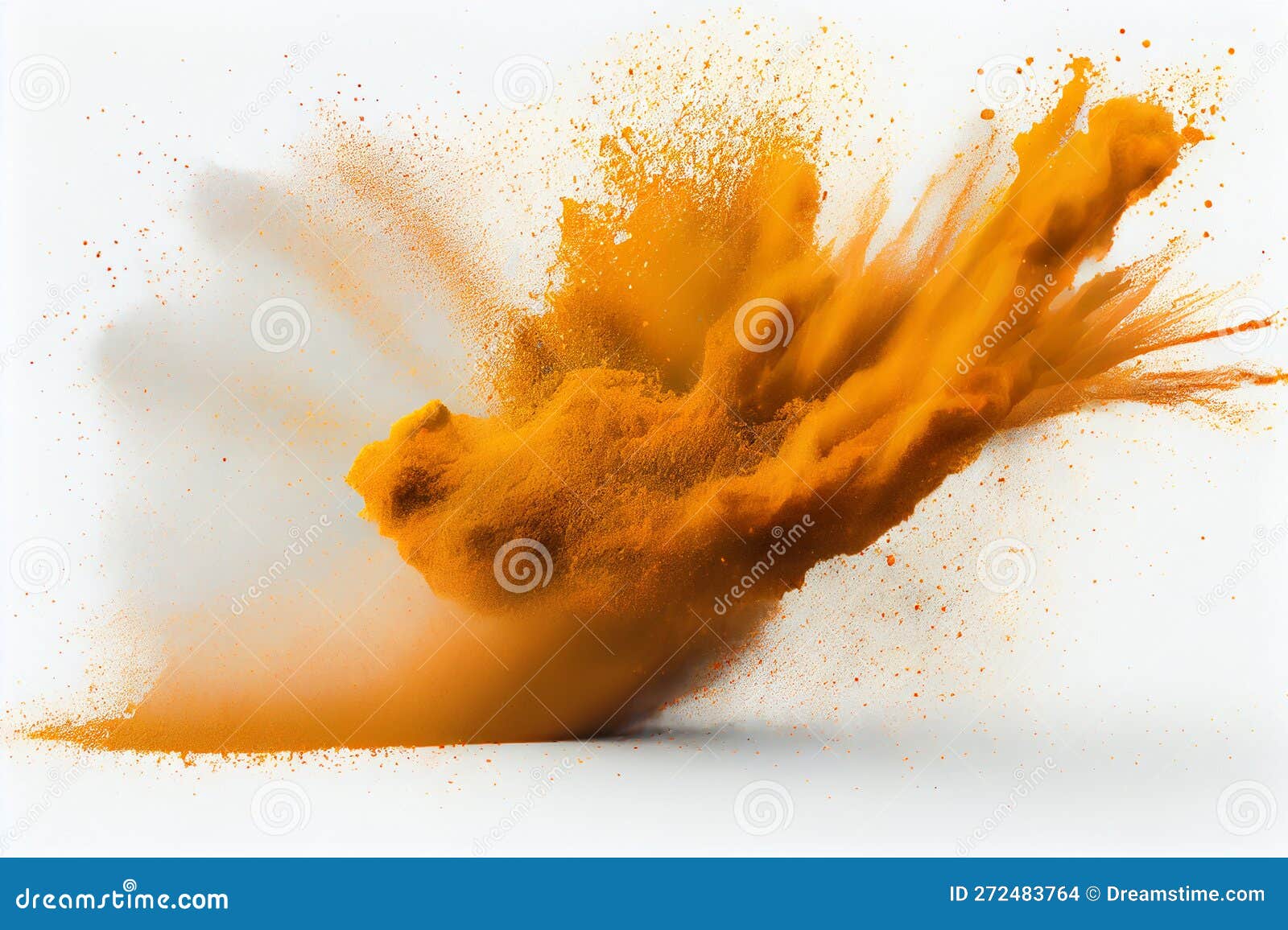 Orange Dust is Thrown Over a White Background.generative Ai Stock ...