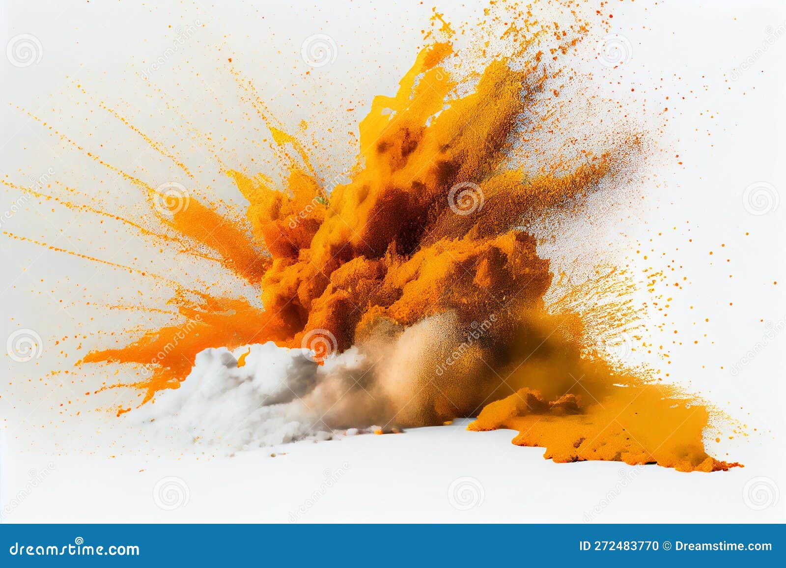 Orange Dust is Thrown Over a White Background.generative Ai Stock ...