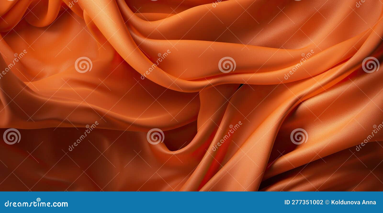 Orange Dynamic Cloth Silk Scarf Movement Floating Fabric, Concept of ...