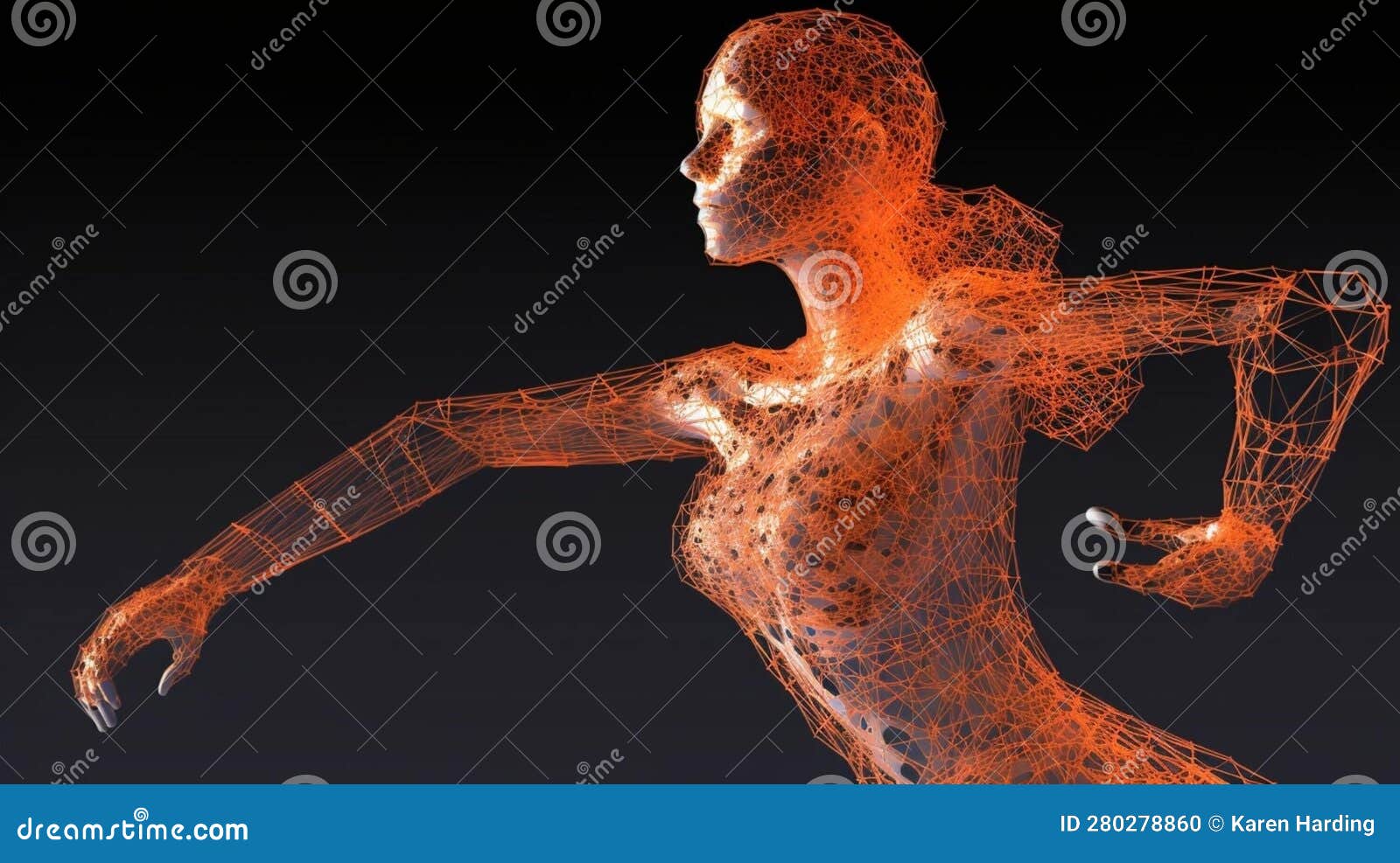 Dynamic Human Silhouettes: Graceful Motion In The Shadows Royalty-Free ...