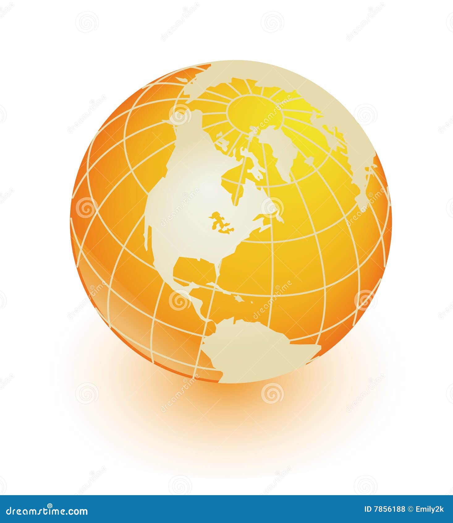 Orange earth stock vector. Illustration of white, planet - 7856188