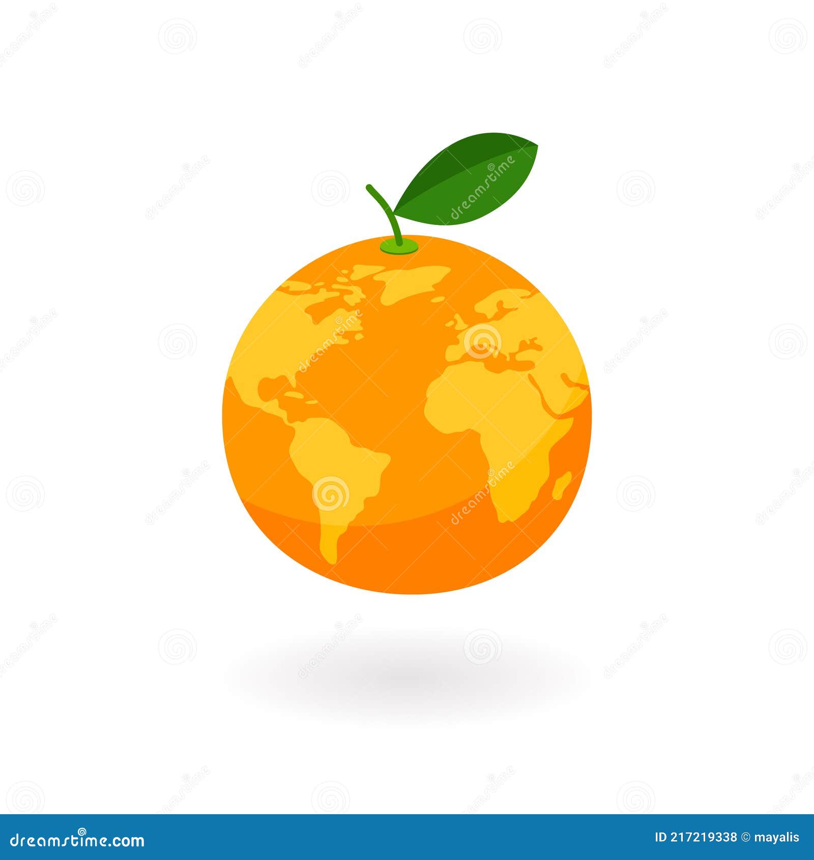 Orange Earth Globe With Mail And E-mail Icon Isolated On Purple ...