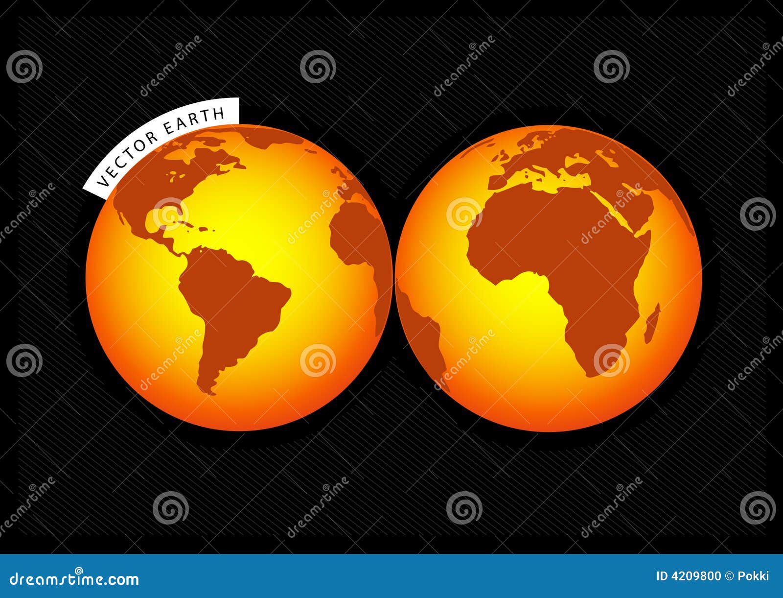 Orange Earth. Vector stock vector. Illustration of shape - 4209800