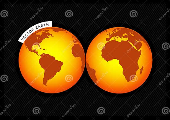 Orange Earth. Vector stock vector. Illustration of shape - 4209800