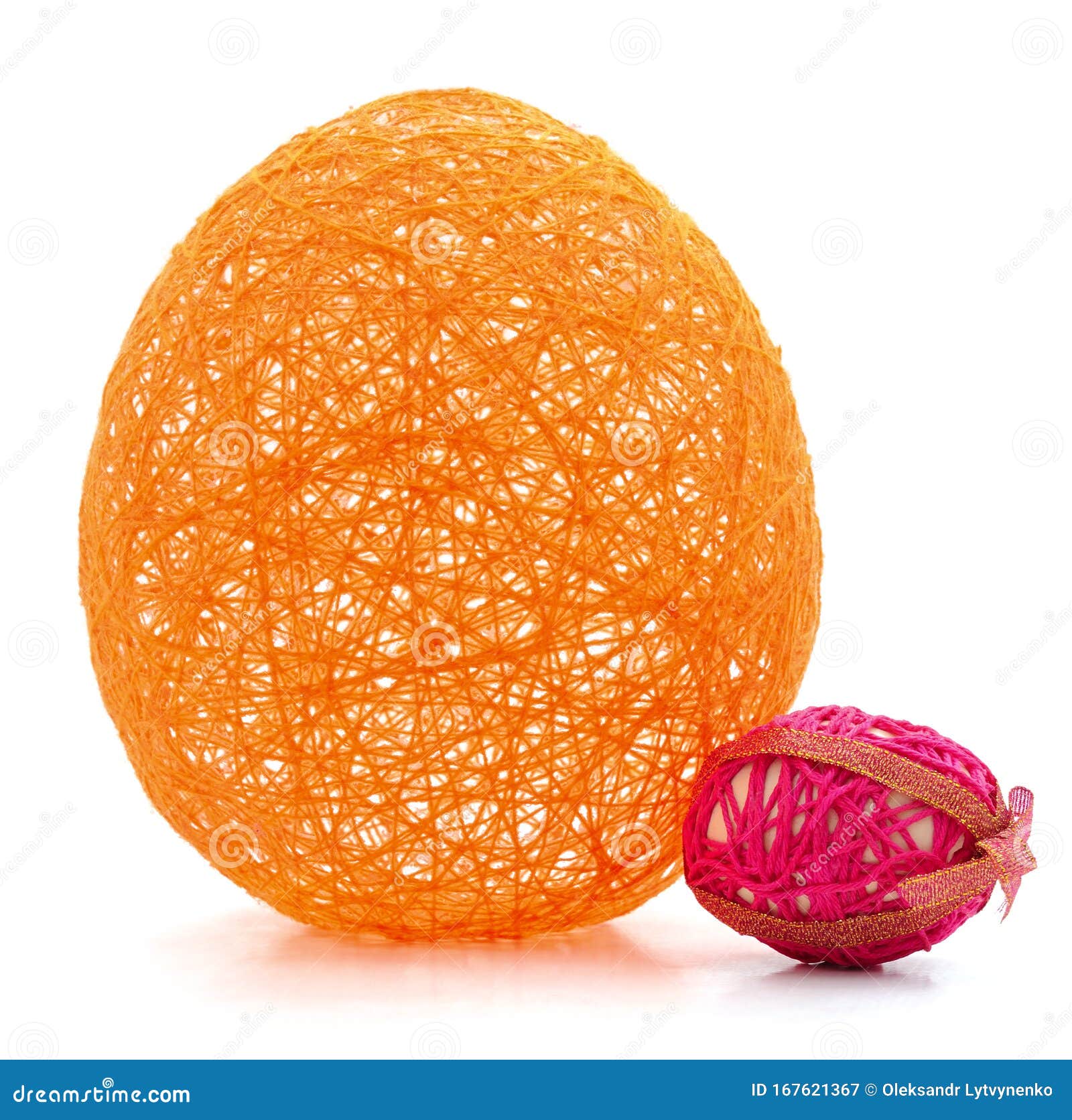 Orange Easter Egg with Threads Stock Image - Image of celebration ...