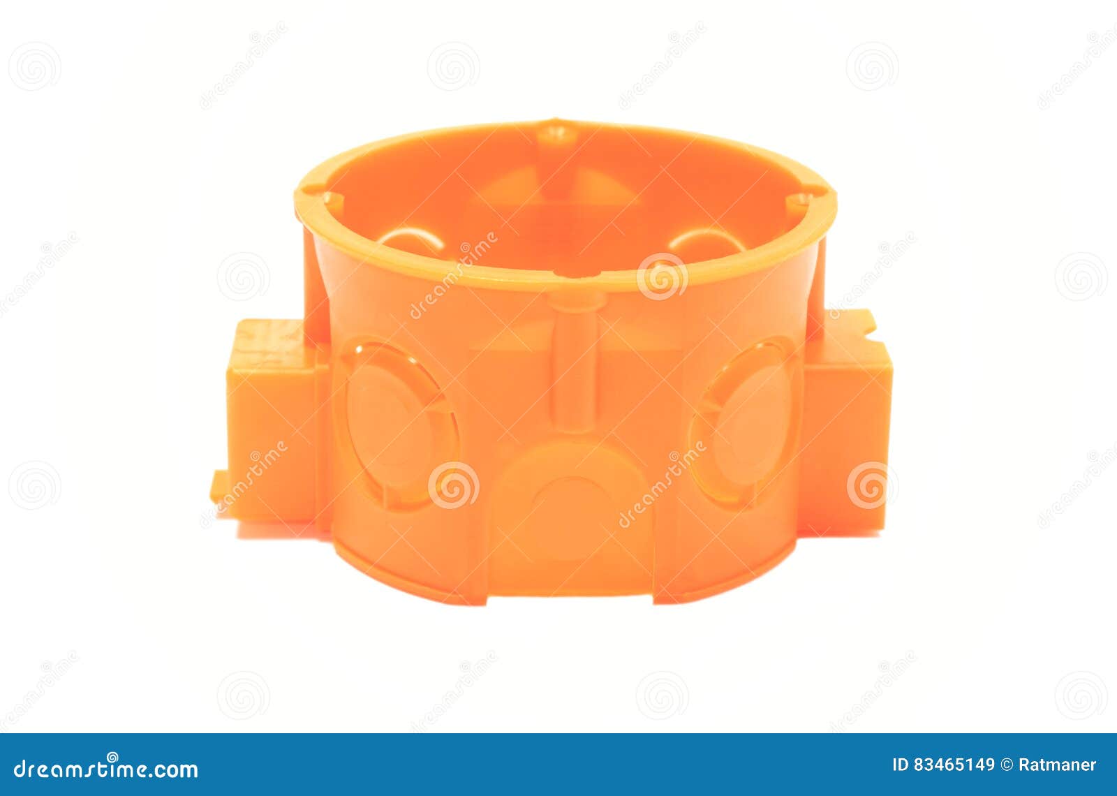 Orange Electrical Box on White Background Stock Image - Image of ...