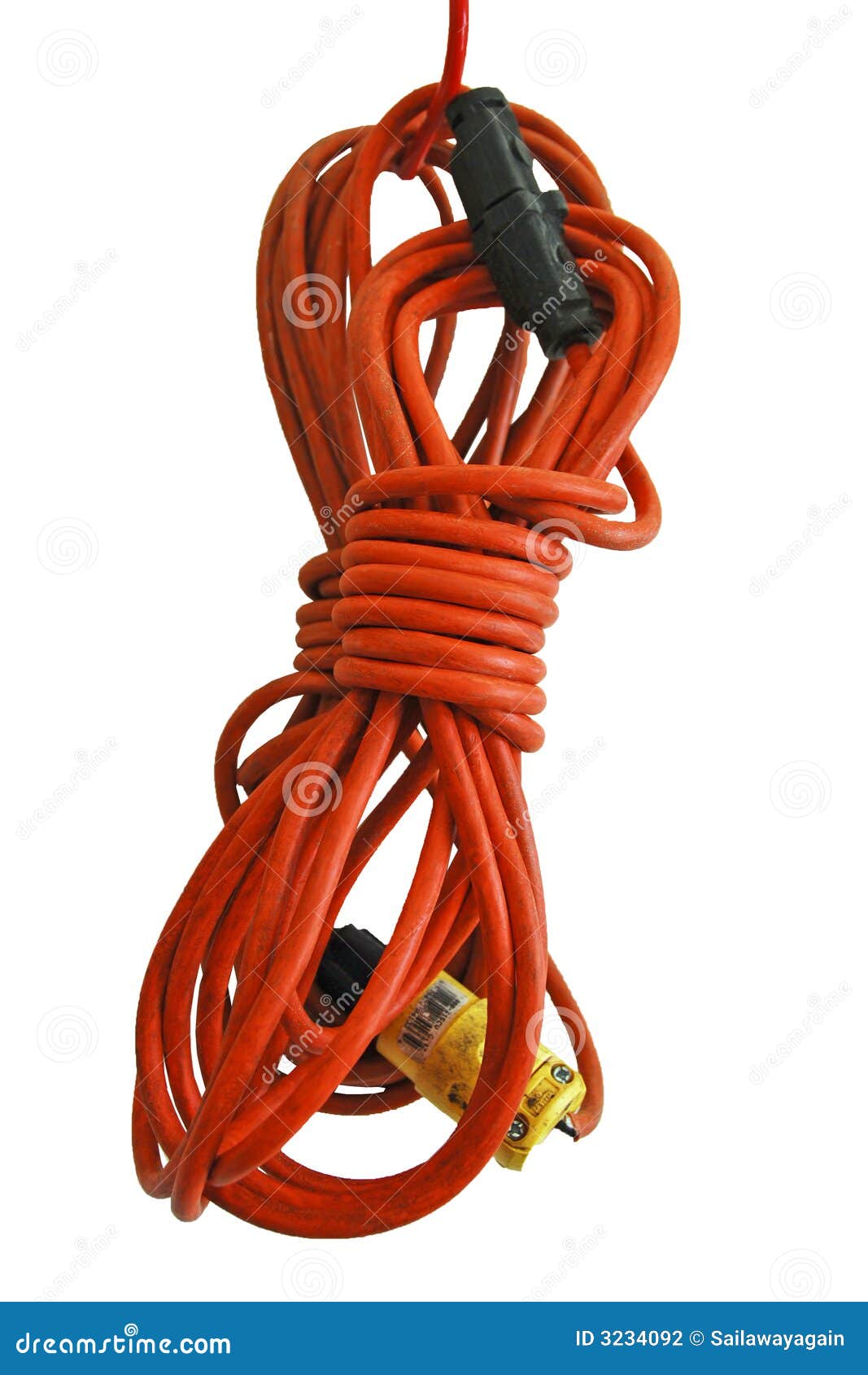 Orange Electrical Cord stock photo. Image of electric - 3234092