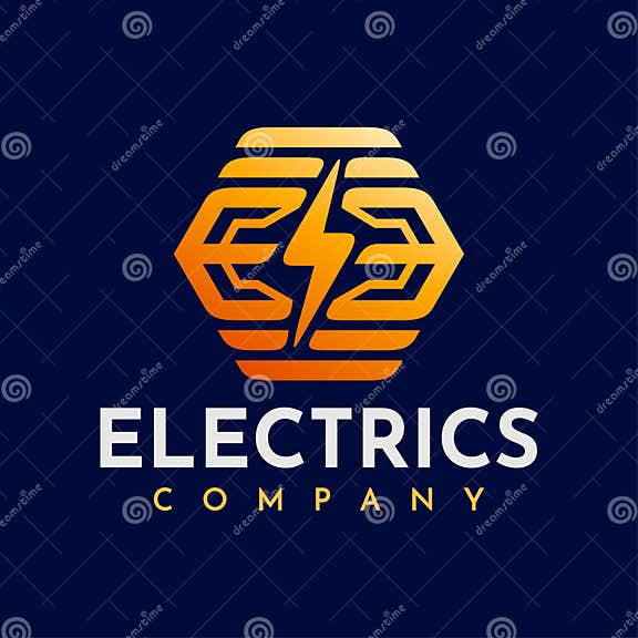Orange Electrical Letter EE Logo Design Vector. Modern Thunder Initial ...