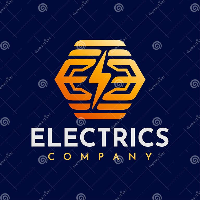 Orange Electrical Letter EE Logo Design Vector. Modern Thunder Initial ...